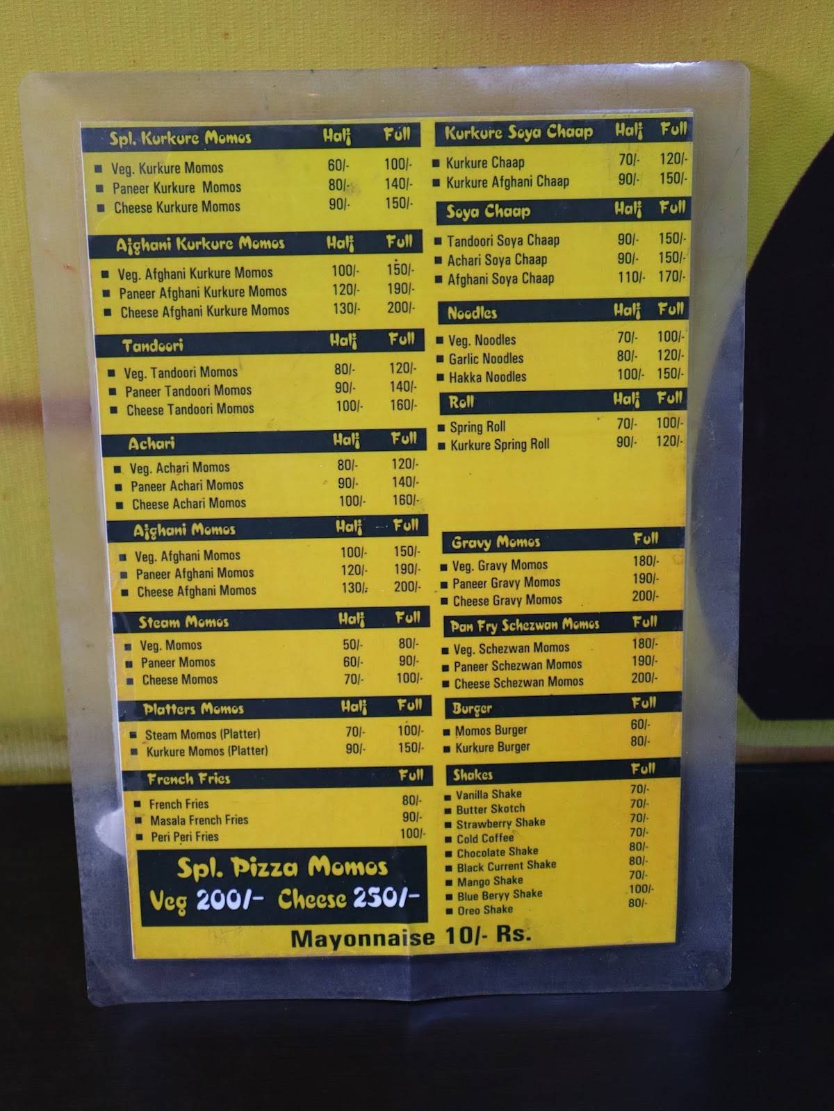 Menu at The Momo Hub - Best Fast Food Restaurant in Nawashahr Best Momo ...
