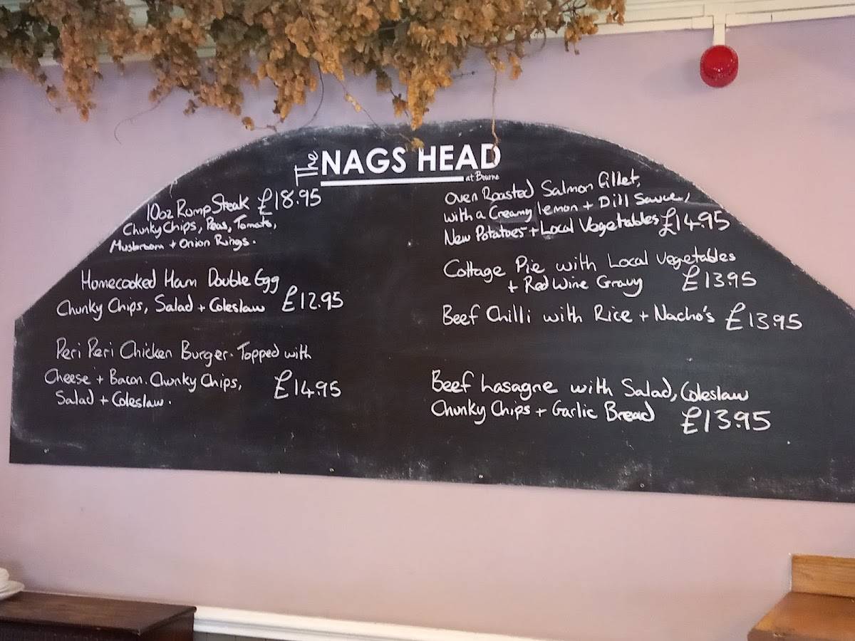 Menu at The Nags Head pub & bar, Bourne