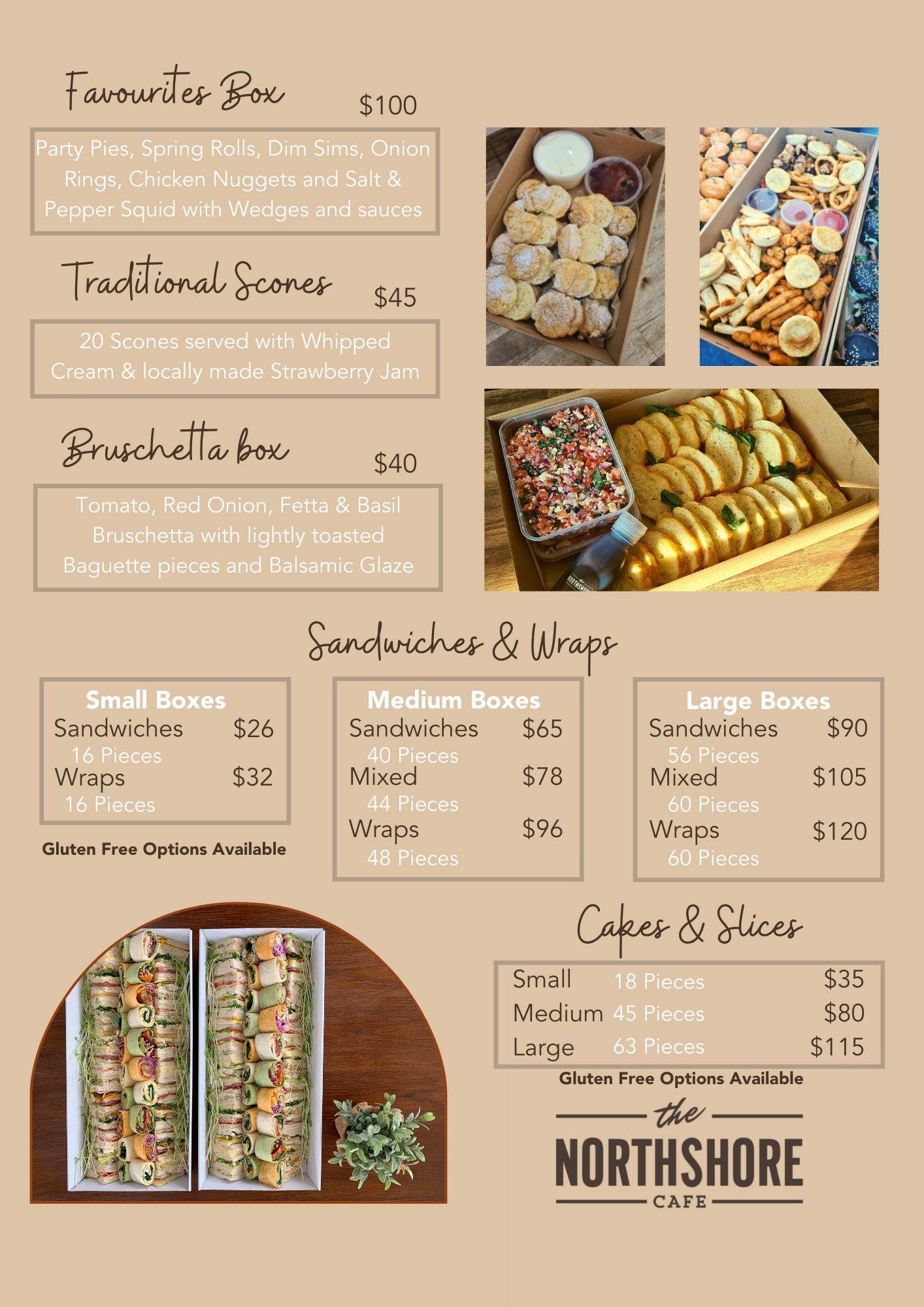 Menu at The Northshore Cafe, North Wagga Wagga