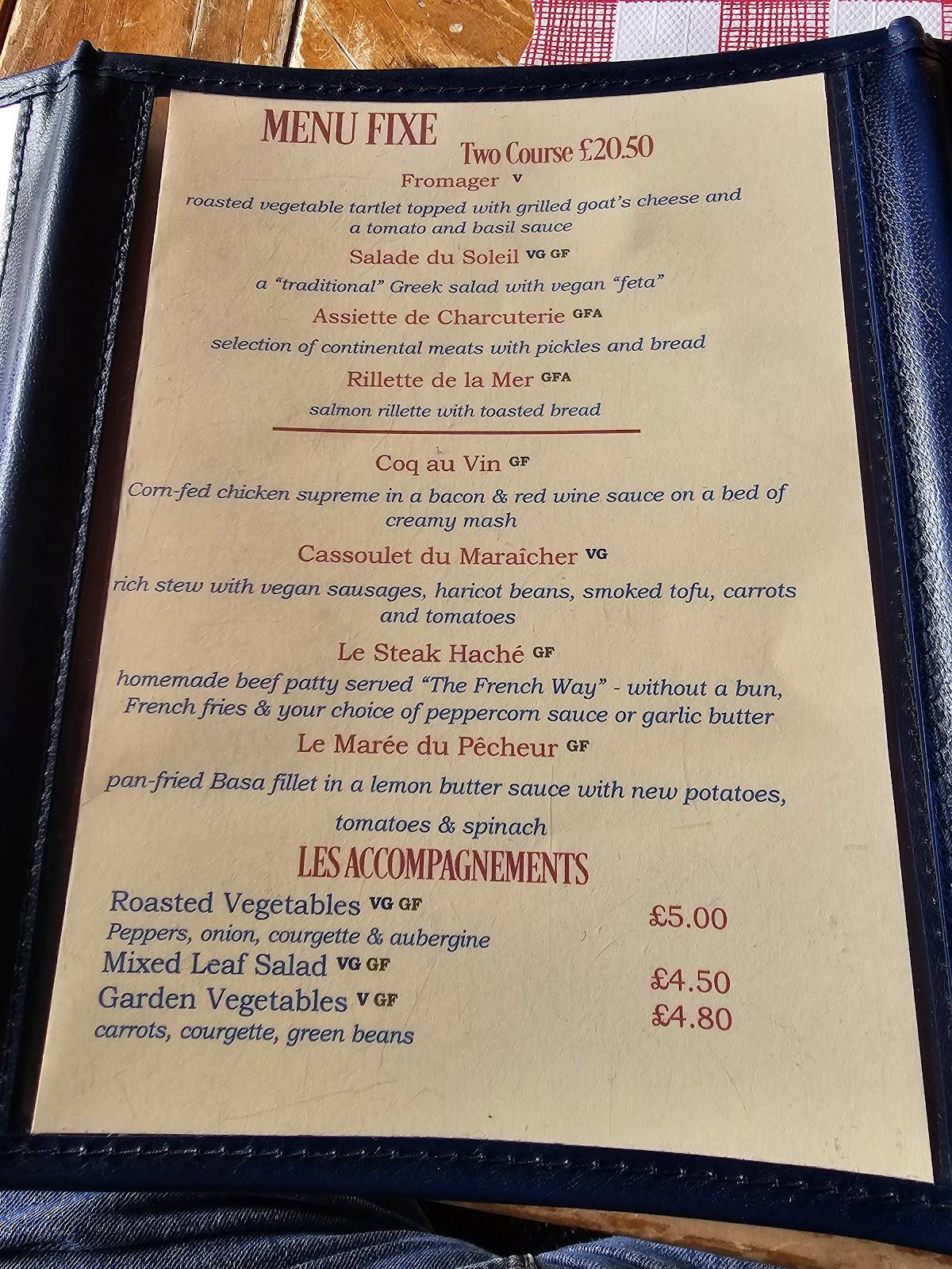 Menu at The Old Bookbinders Ale House pub & bar, Oxford