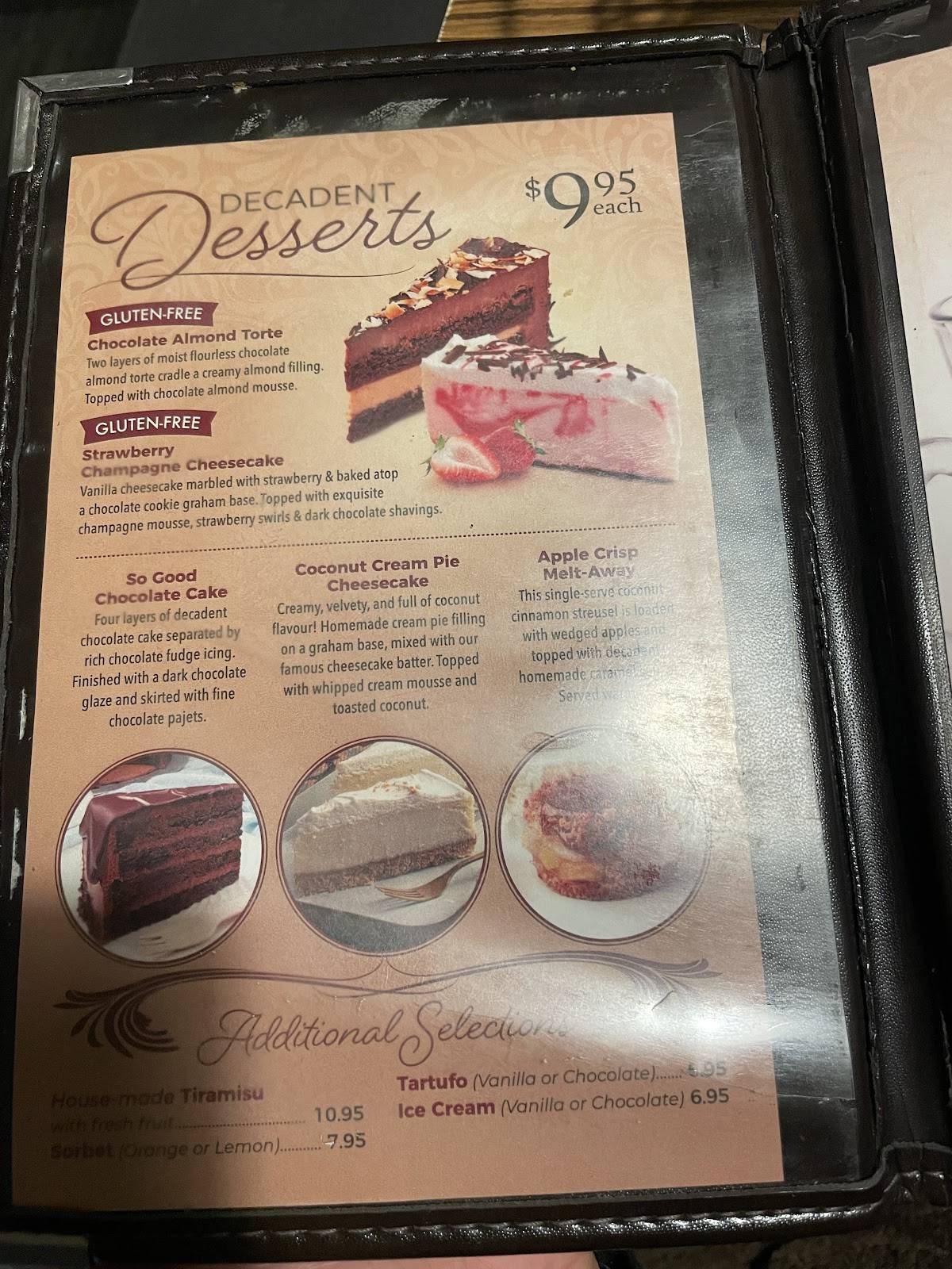 Menu at The Open Cork Restaurant & Lounge, Mississauga