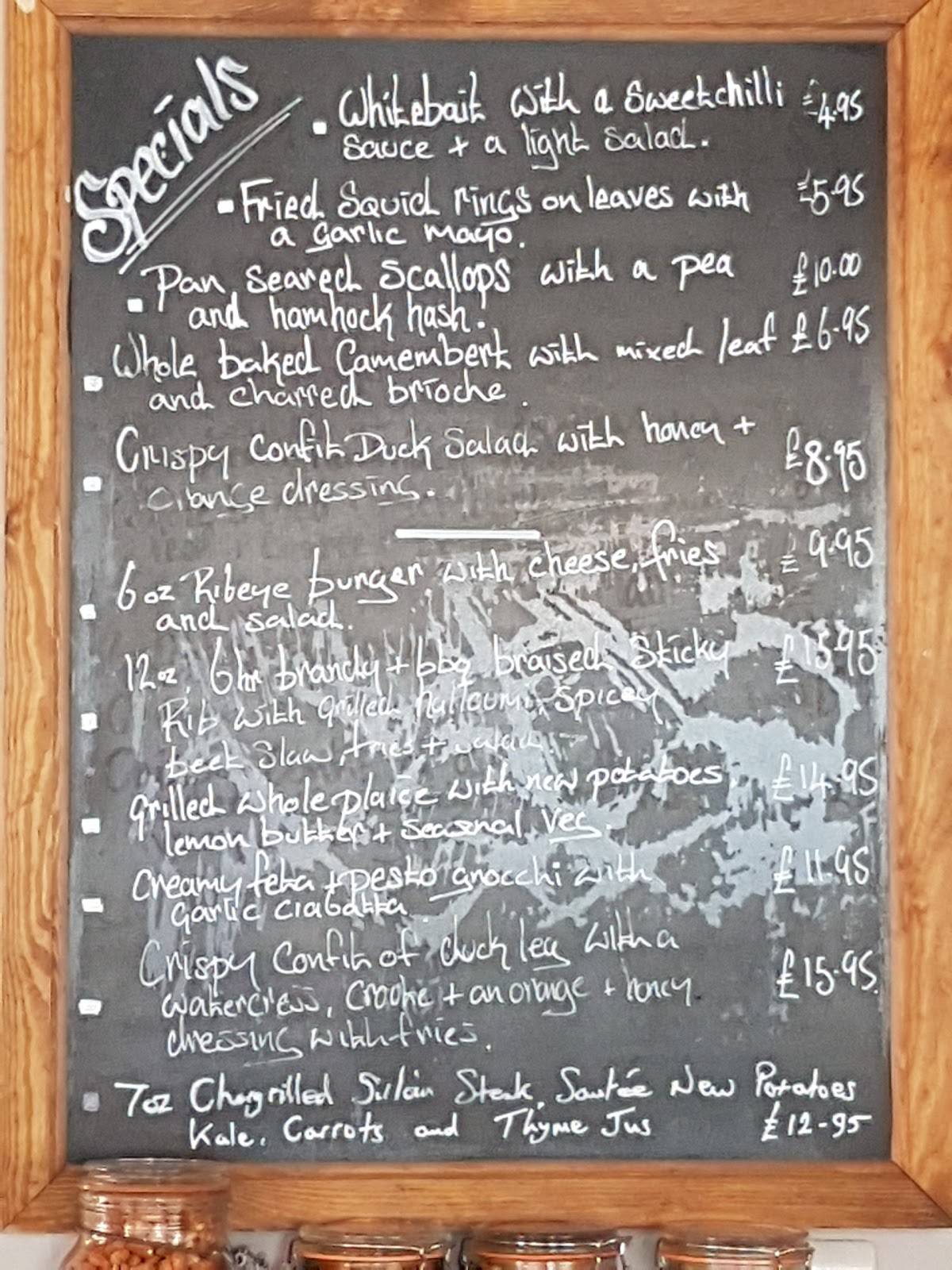 Menu at Land & Sea pub & bar, Exmouth