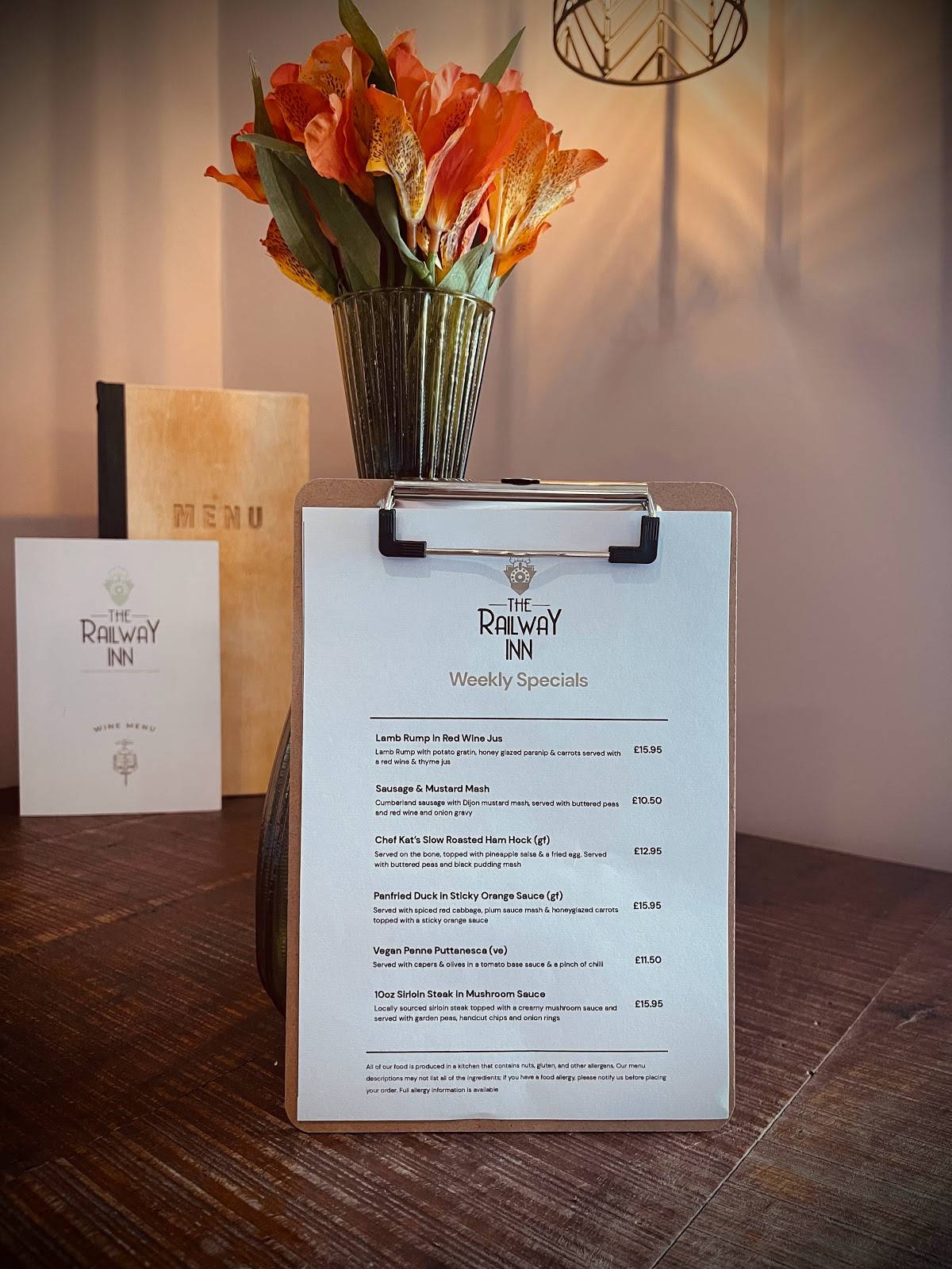 Menu at The Railway Inn at froghall pub & bar, Ipstones, The Railway Inn