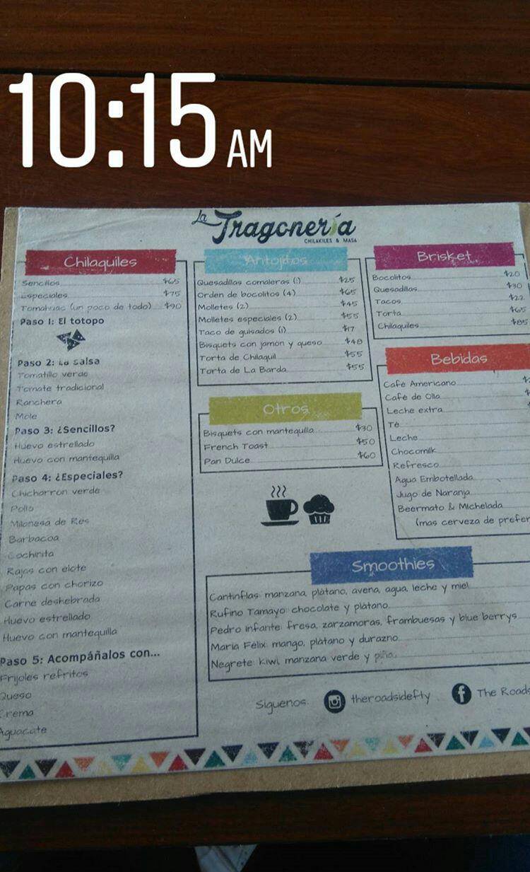 Carta del restaurante The Road Side Faja De Oro Tampico, Tampico