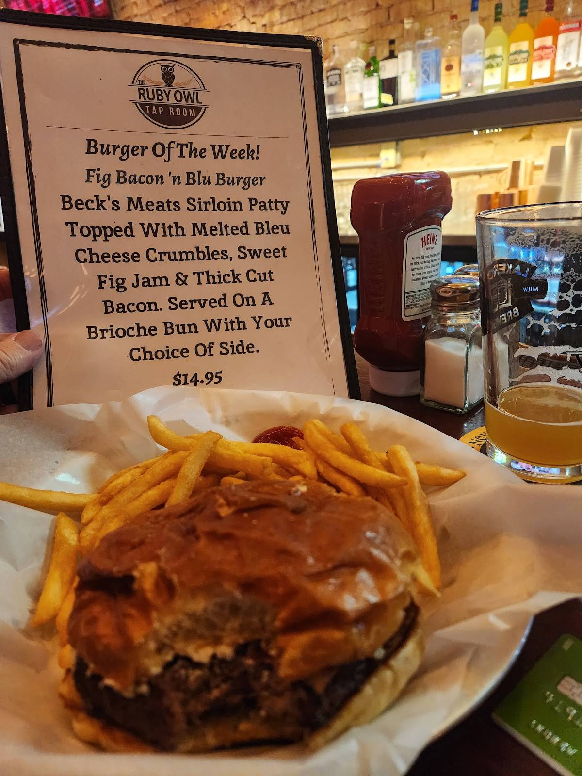 Menu at The Ruby Owl Tap Room pub & bar, Oshkosh