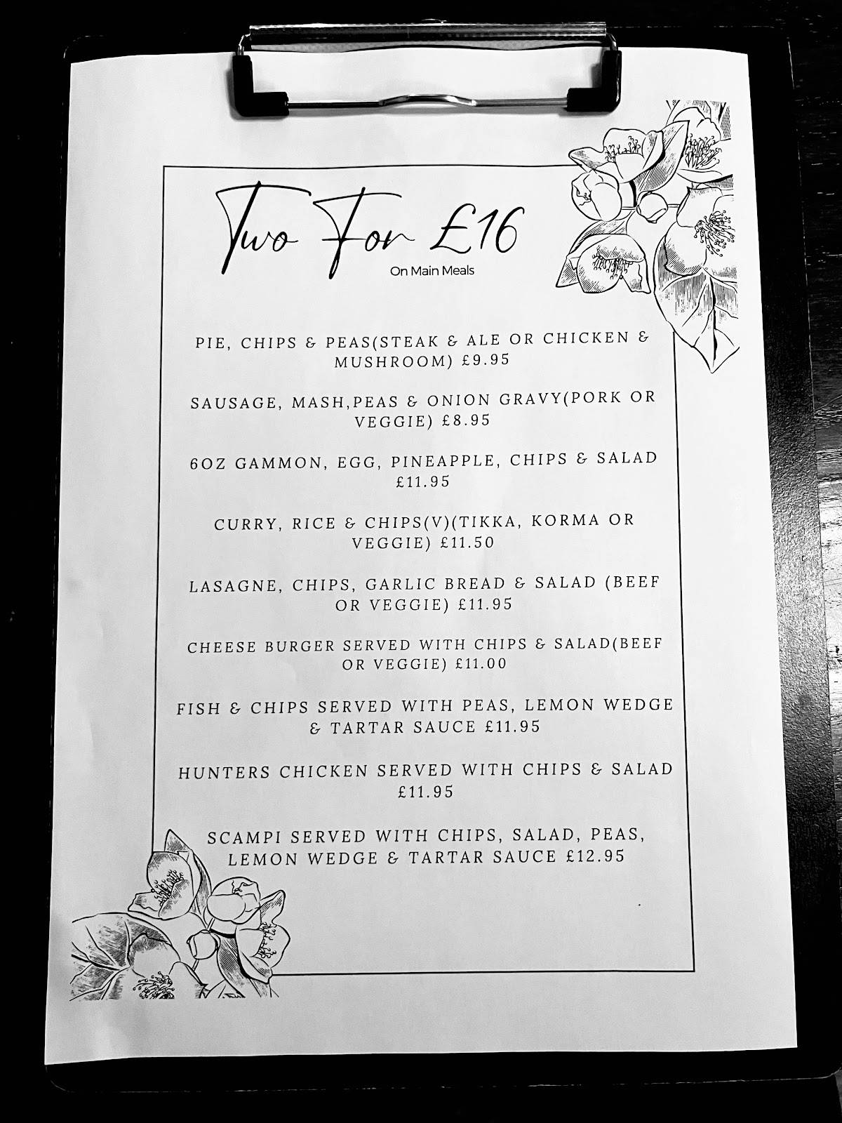 Menu at The Rummer Tavern pub & bar, Cardiff