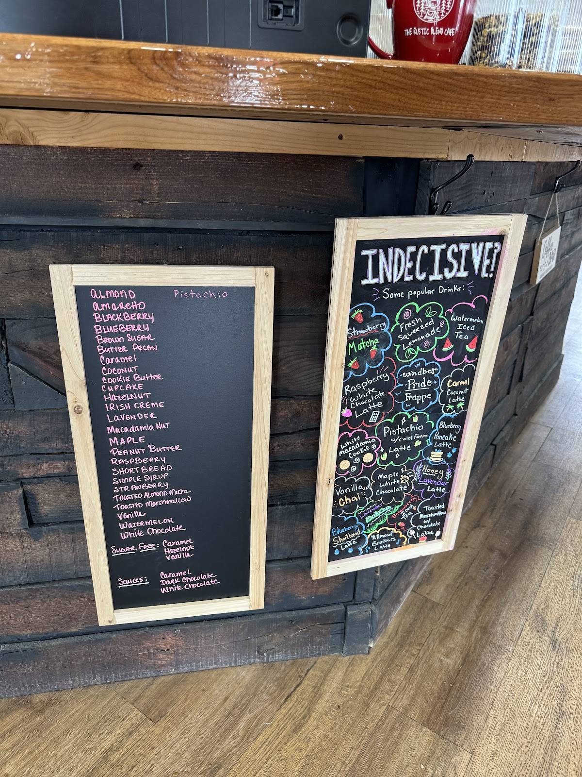 Menu at The Rustic Blend Cafe, Windber