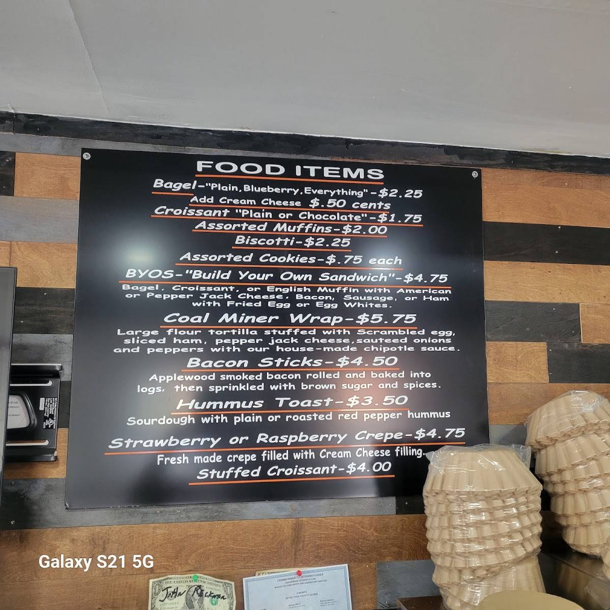 Menu at The Rustic Blend Cafe, Windber