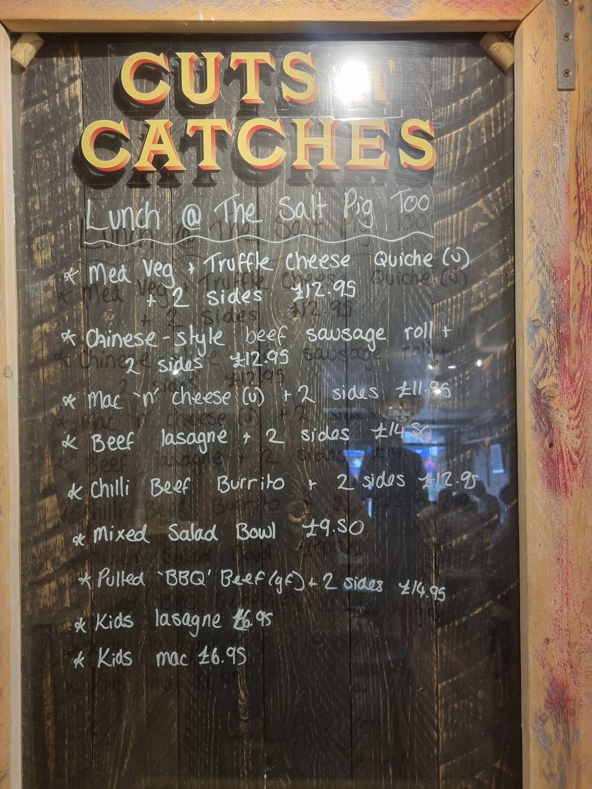 Menu at The Salt Pig Too restaurant, Swanage