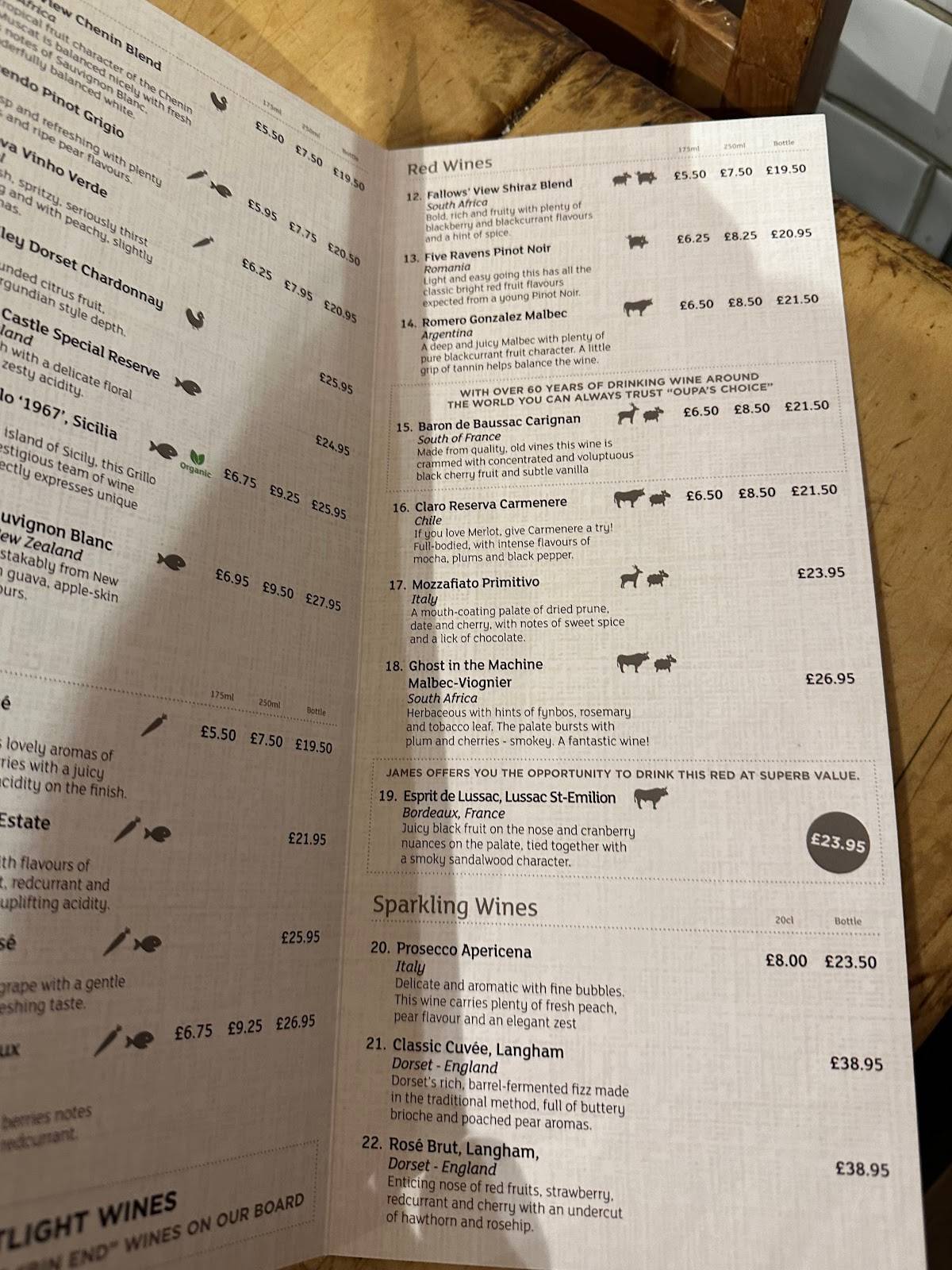 Menu at The Salt Pig Too restaurant, Swanage