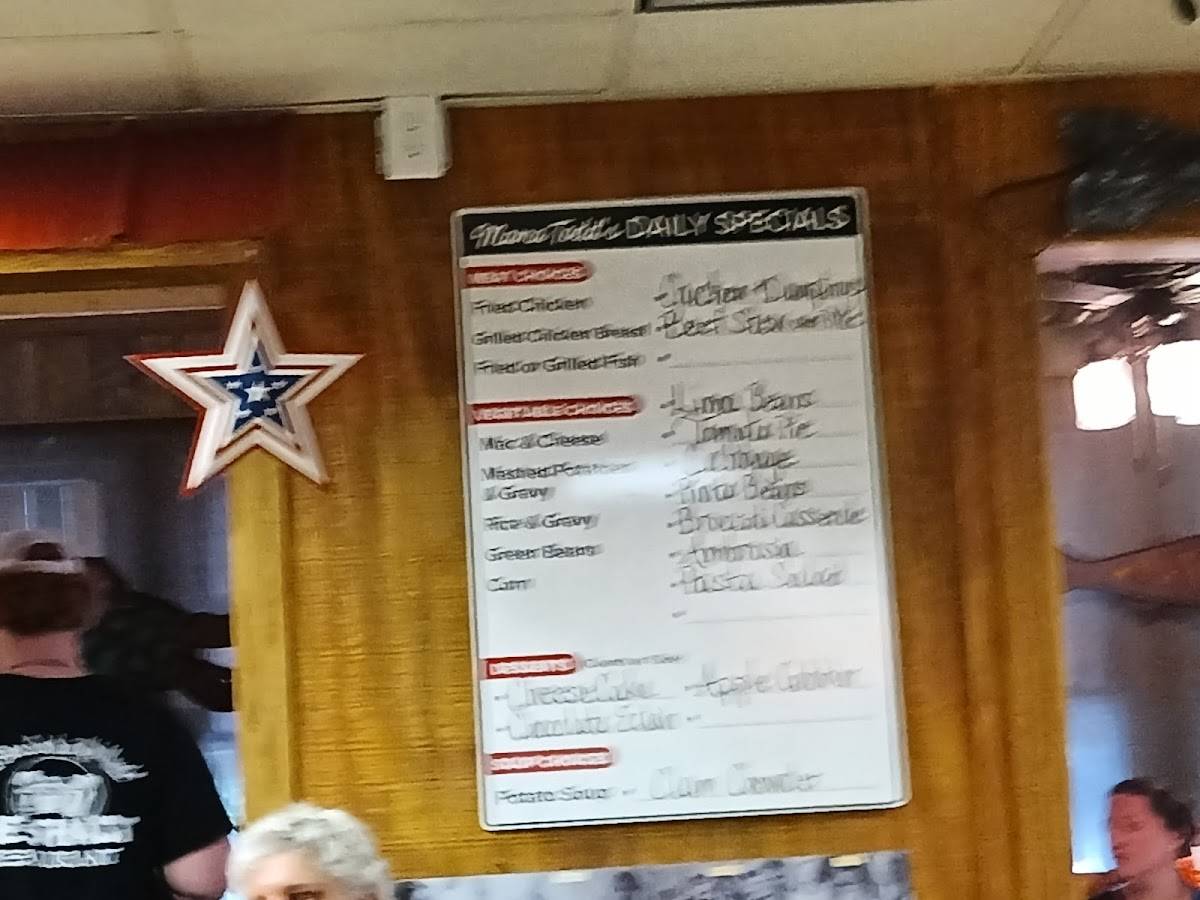 Menu at The Shack restaurant, North Myrtle Beach, Sea Mountain Hwy
