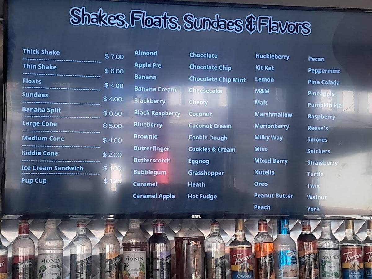 Menu at The Shake Out fast food, Twin Falls