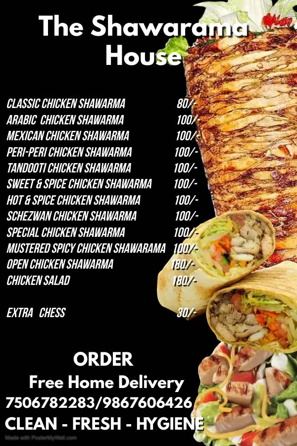 Menu at The Shawarma House, Mumbai, Flat No.2