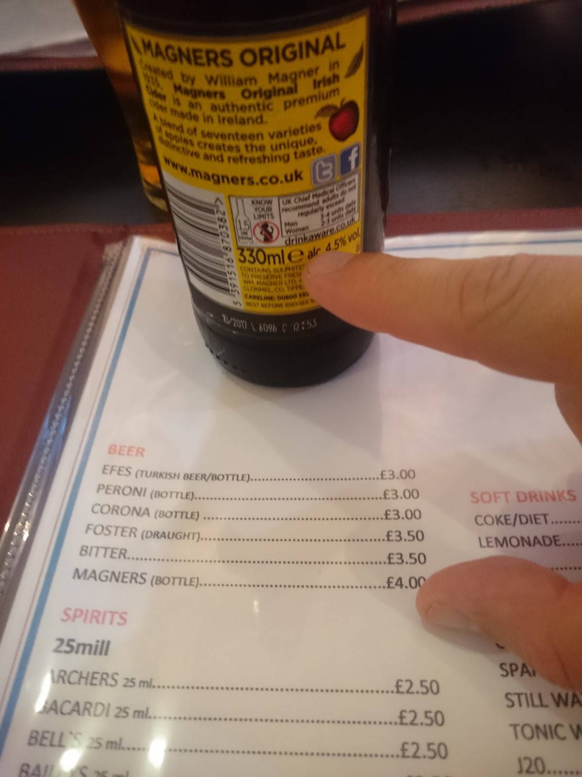 Menu at The Sheesh restaurant, St Helens