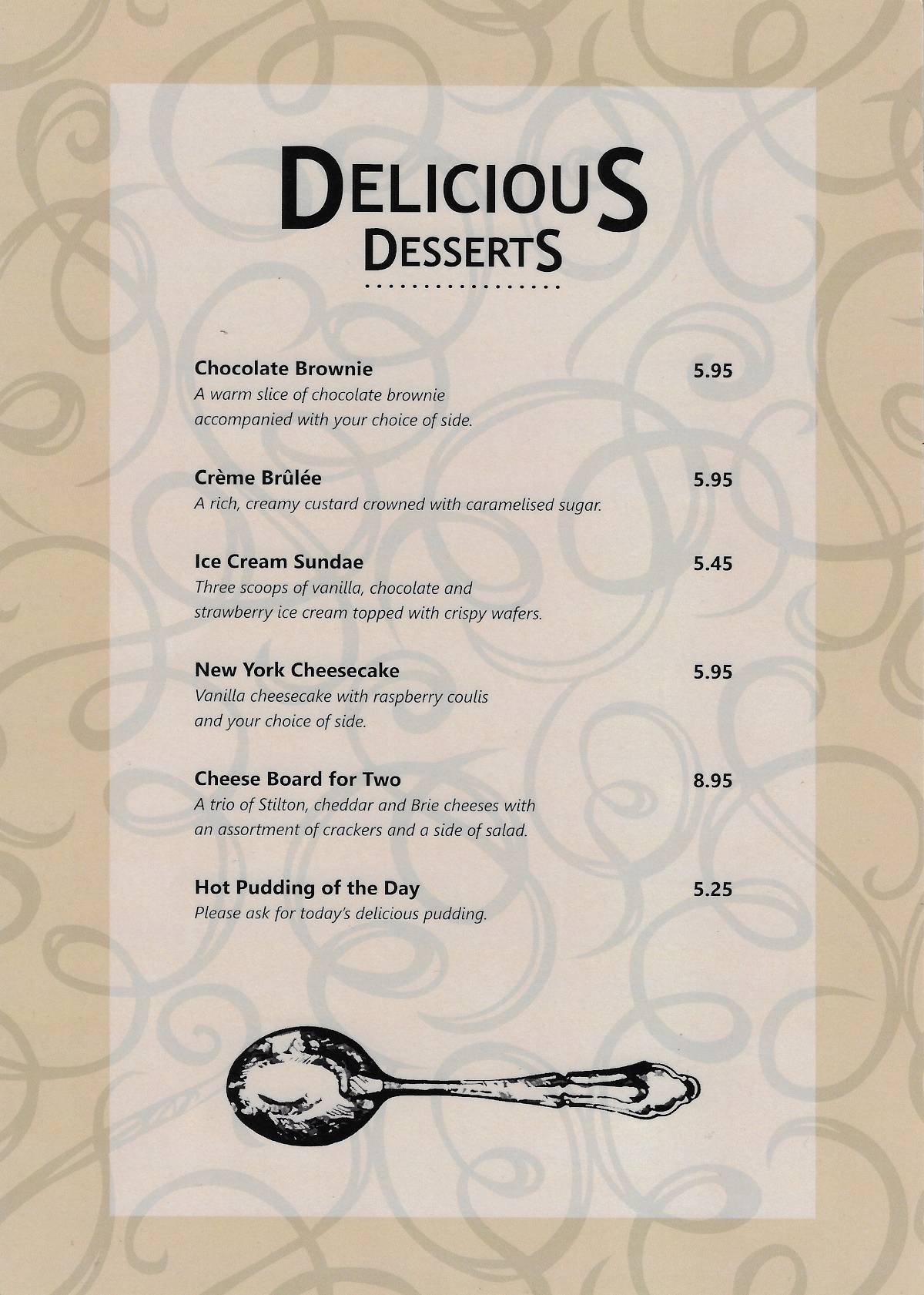 Menu at The Smisby Arms pub & bar, Smisby, Nelsons Square