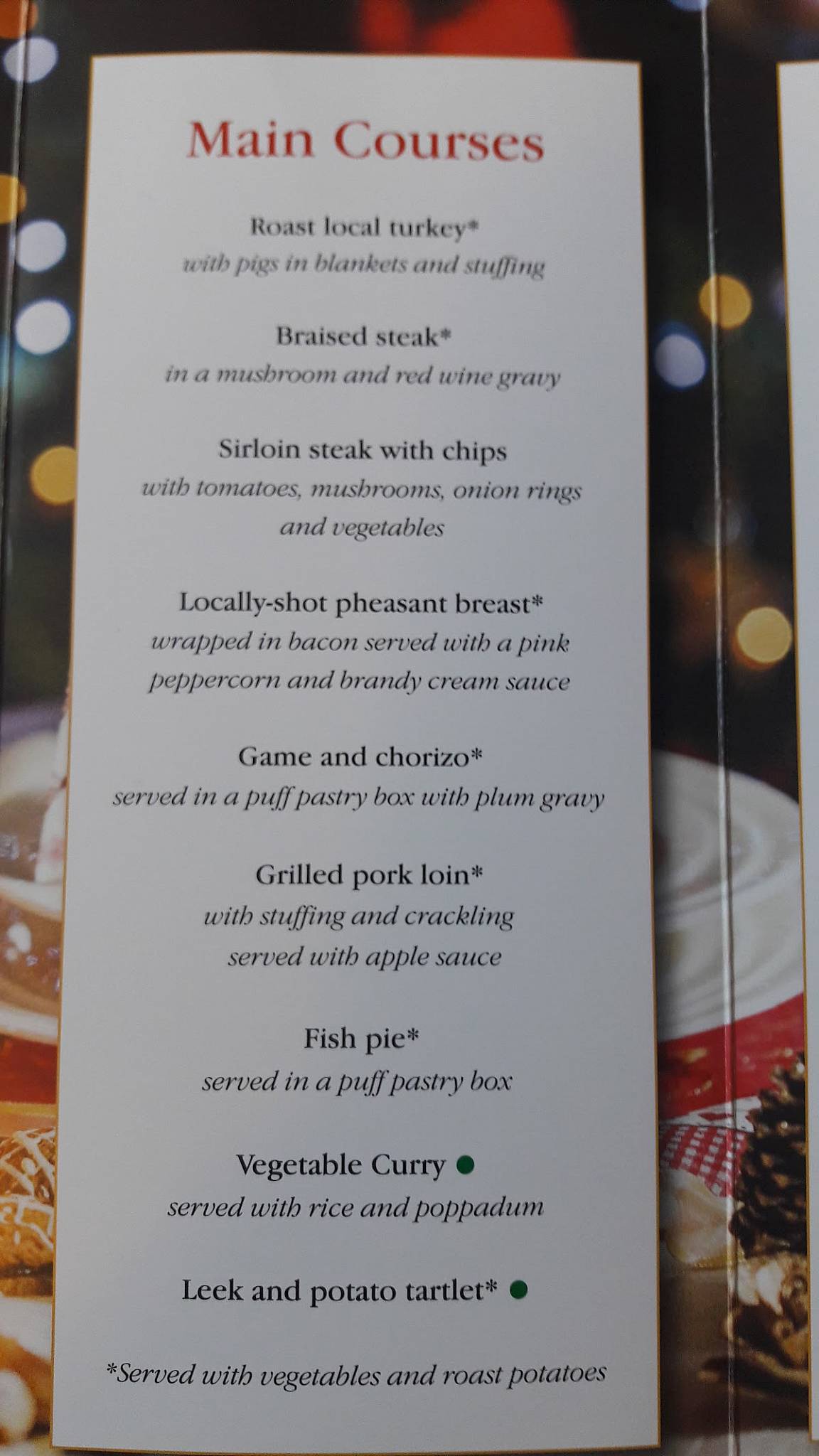 Menu at The Stag Inn pub & bar, Bath