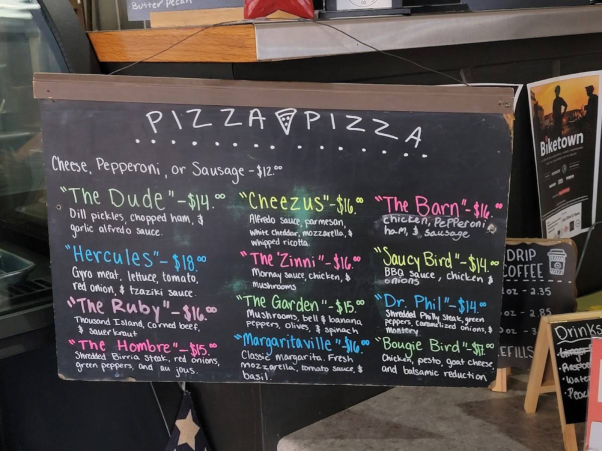 Menu at The Sugar Shack cafe, Virginia