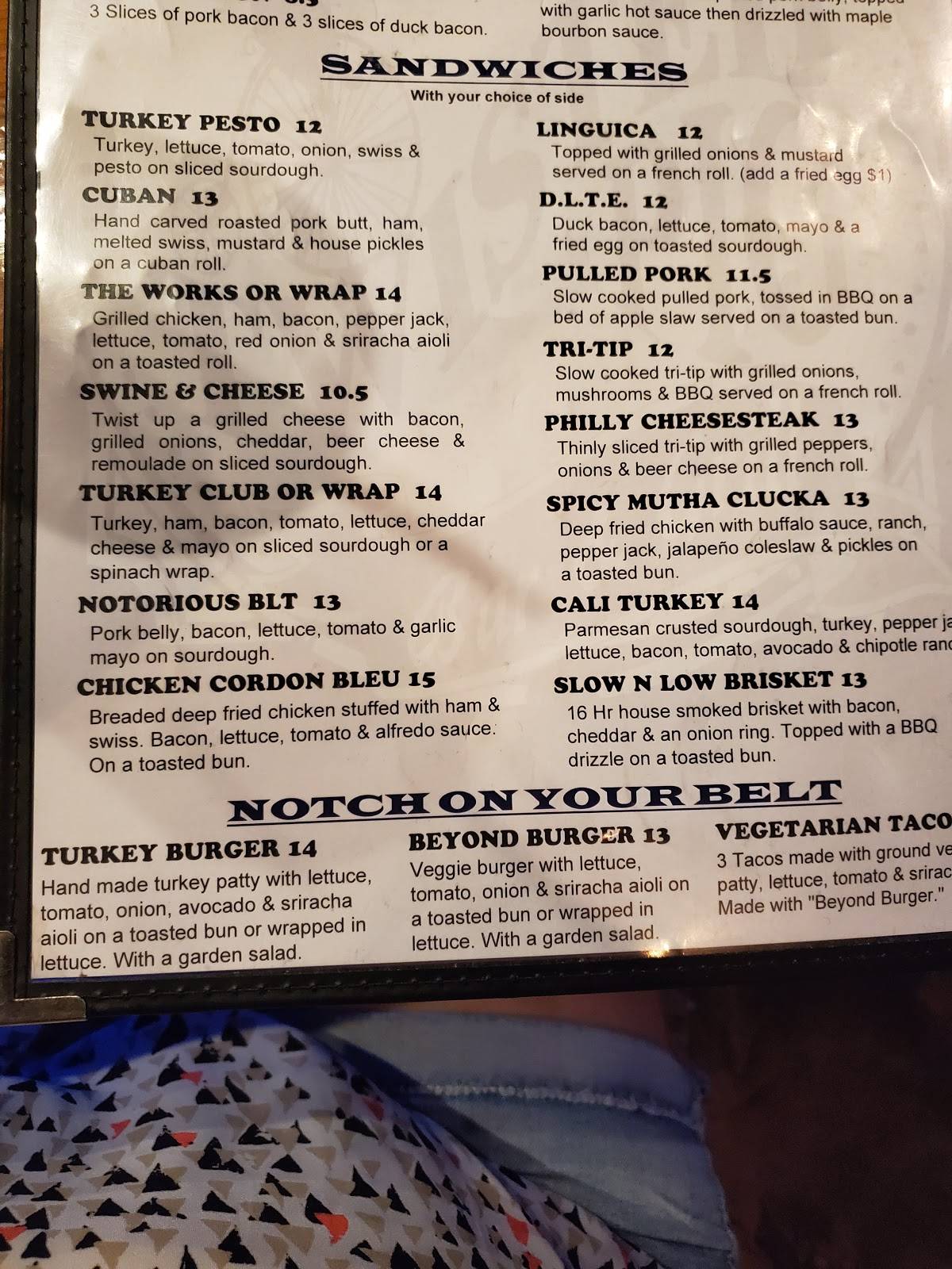 Menu at The Twisted Pig Bar and Grill, Modesto