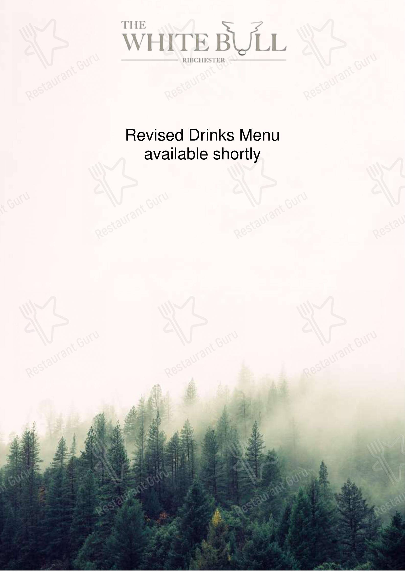 Menu at The White Bull Hotel pub & bar, Ribchester