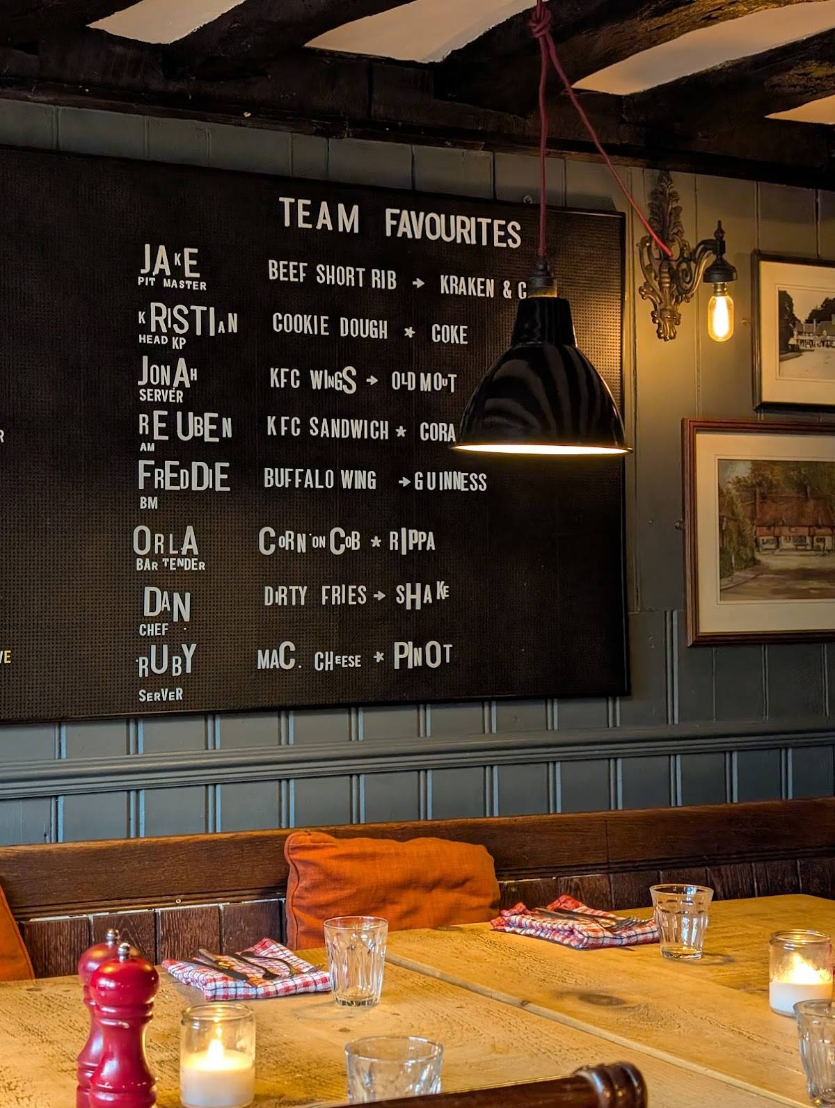 Menu at The White Hart pub & bar, Godalming, Petworth Rd