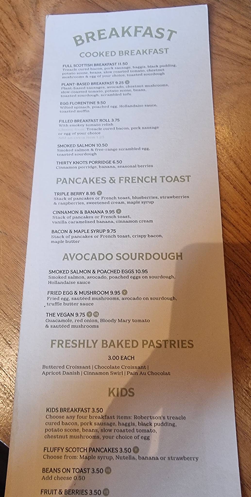 Menu at Thirty Knots pub & bar, Queensferry