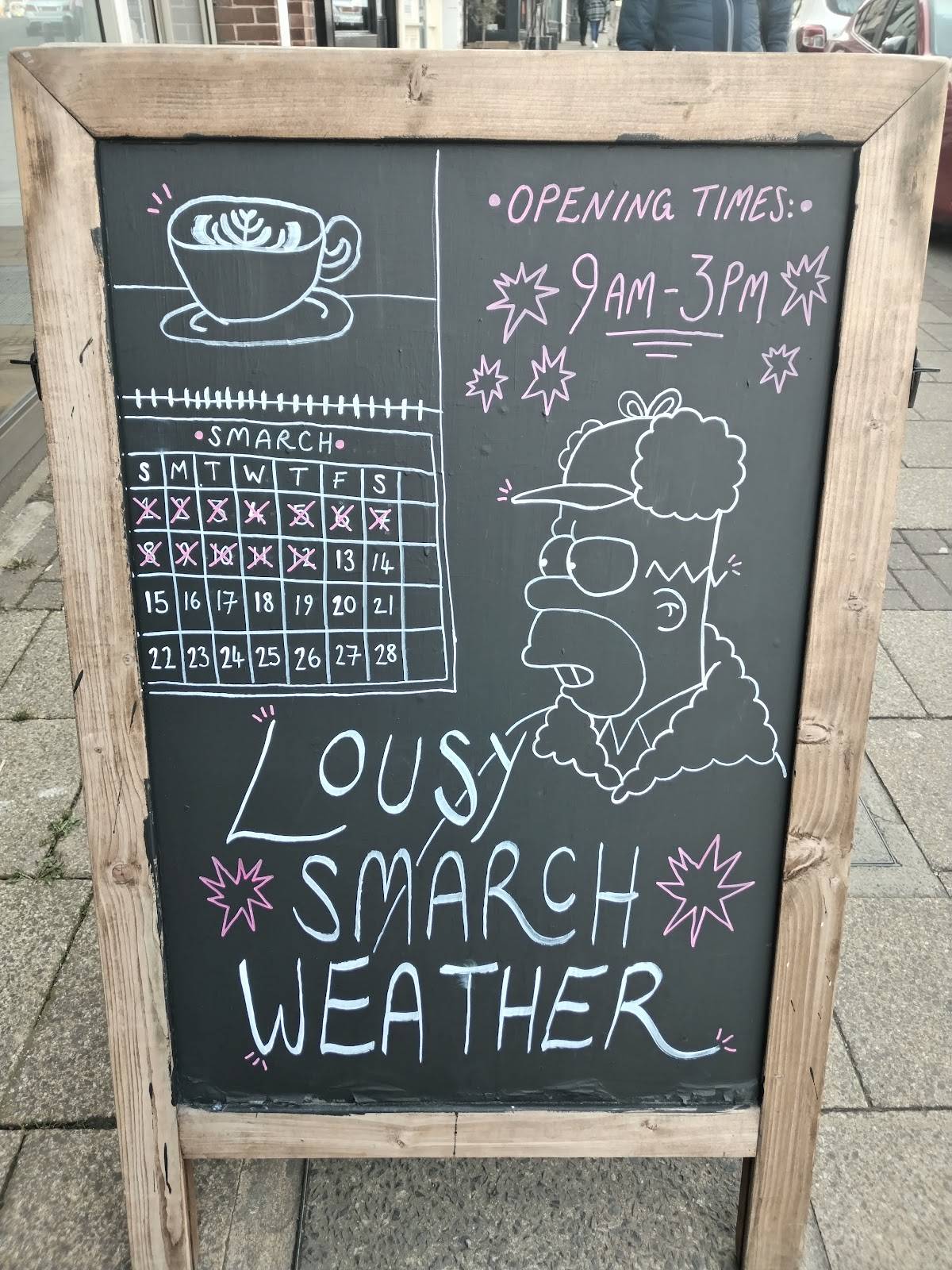 Carta de Throwback Coffee House, Wakefield