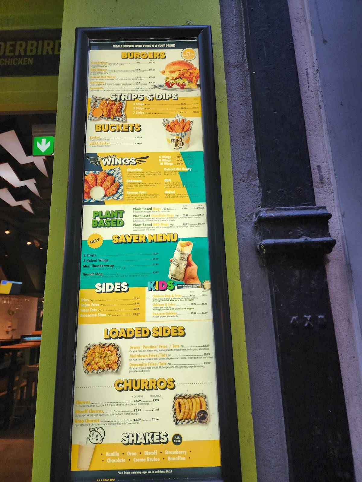 Menu at Thunderbird Fried Chicken - Charing Cross - Award Winning ...
