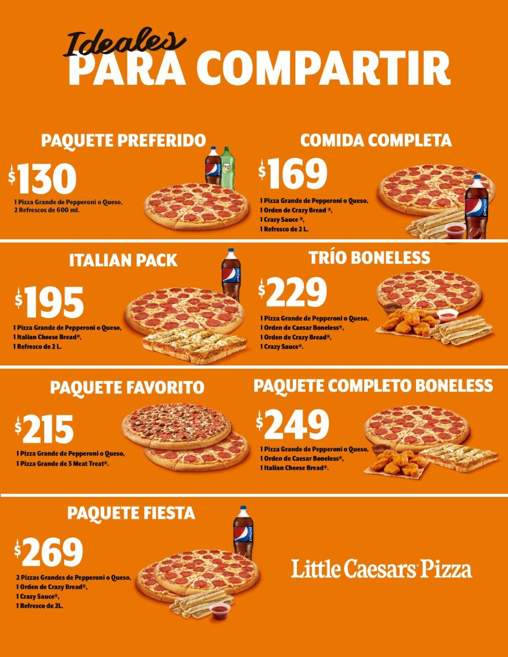 Carta del restaurante Little Caesars Maclovio, Tijuana, Jesús García 528
