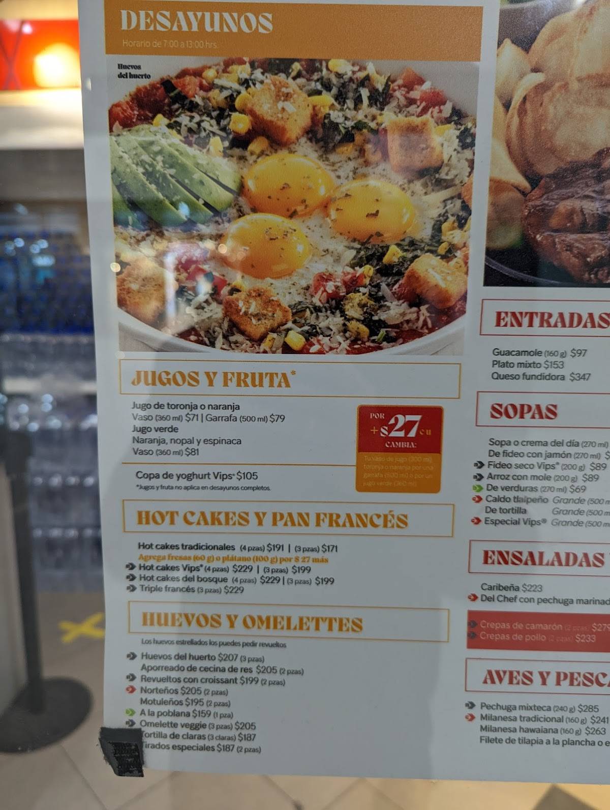 Carta del restaurante Vips Aeropuerto Tijuana Alfa, Tijuana, Vía del la ...
