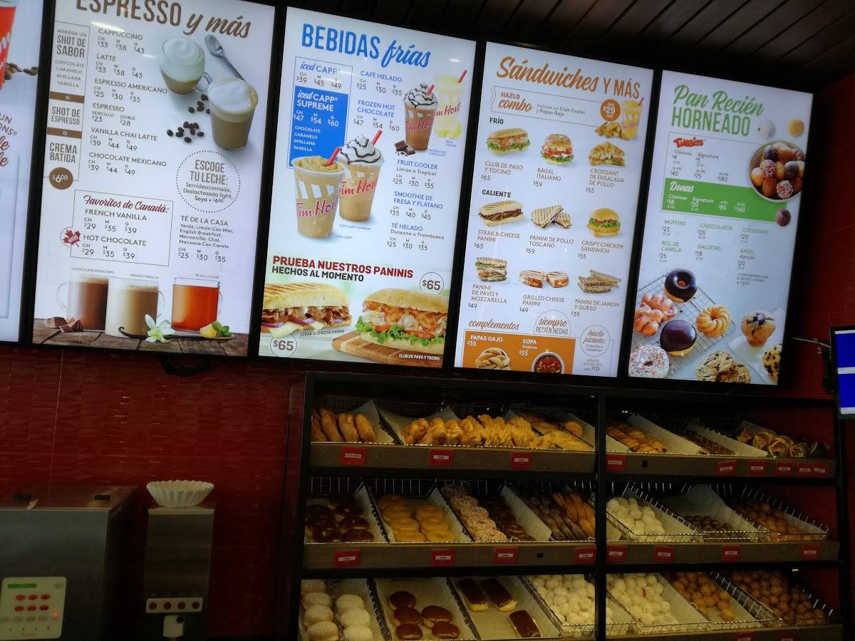 Carta del café Tim Hortons Vía Puerta del Hierro, Monterrey, Av. Paseo ...