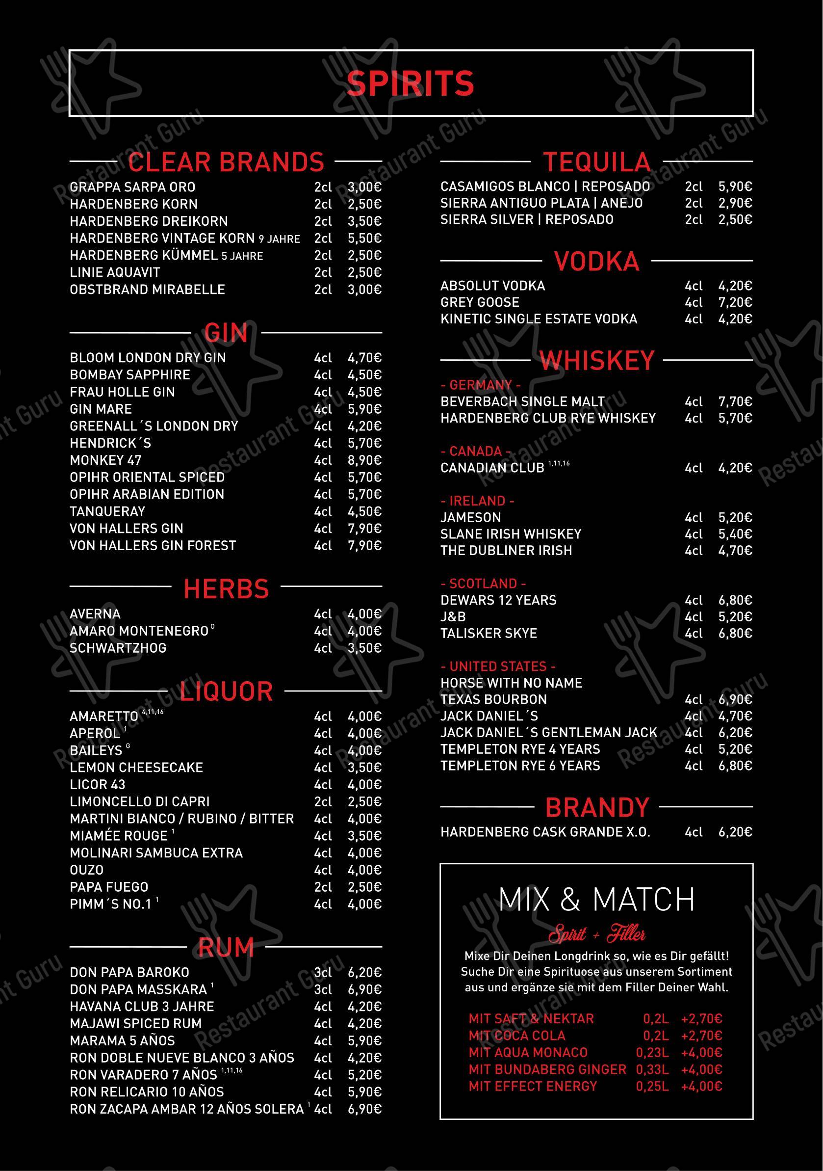 Menu at Timberjacks Düren restaurant, Düren