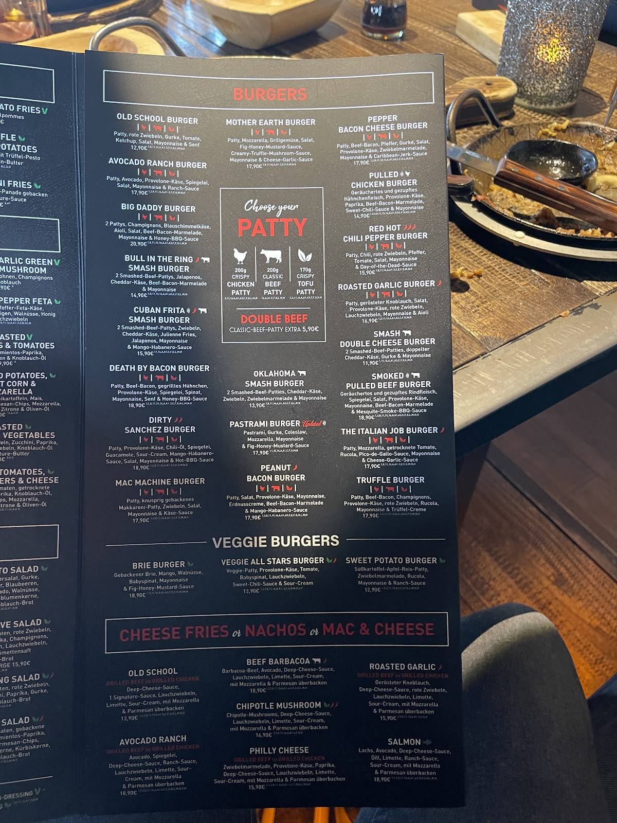 Speisekarte von Timberjacks Düren restaurant, Düren