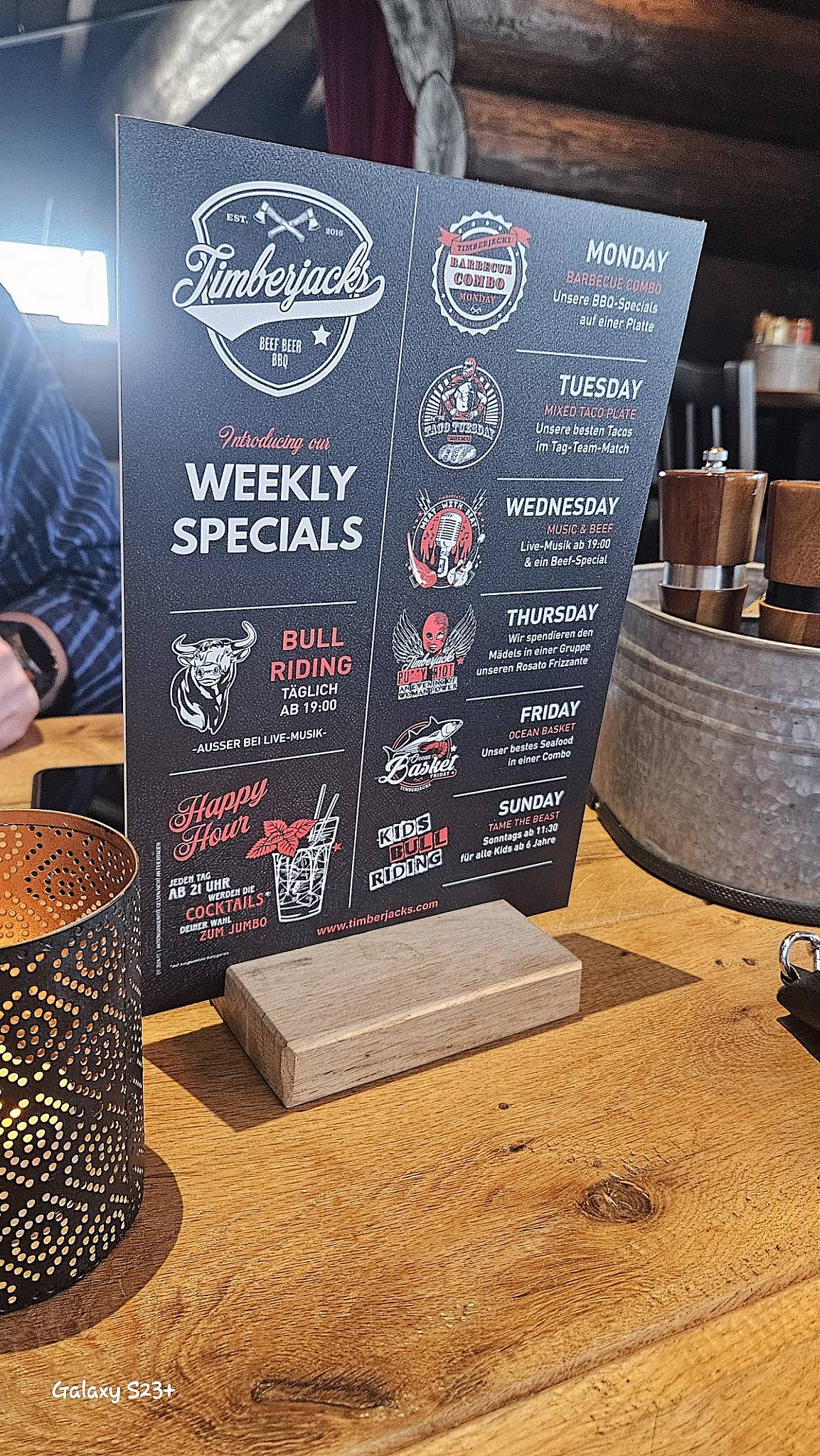 Speisekarte von Timberjacks Düren restaurant, Düren
