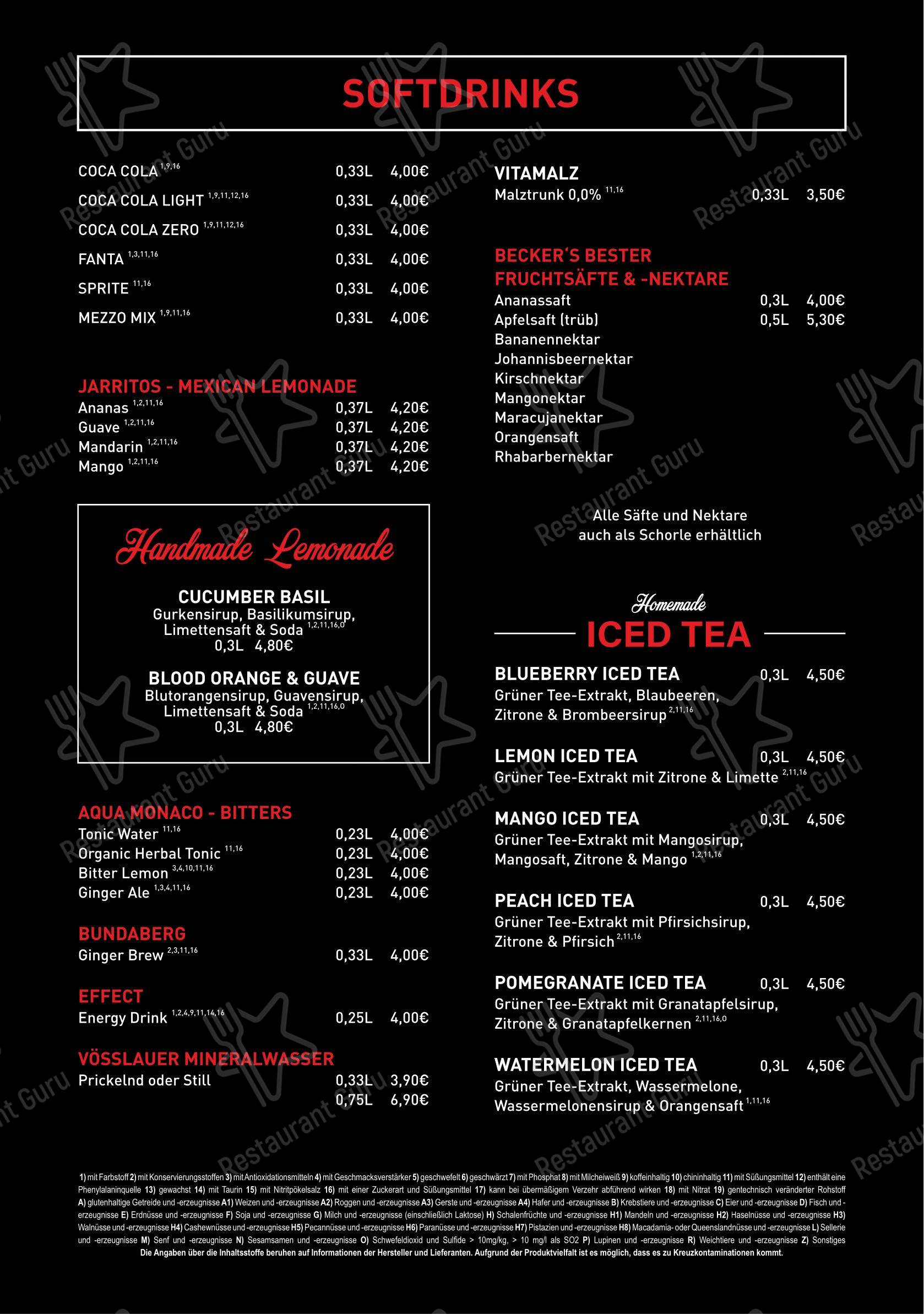 Menu at Timberjacks Düren restaurant, Düren