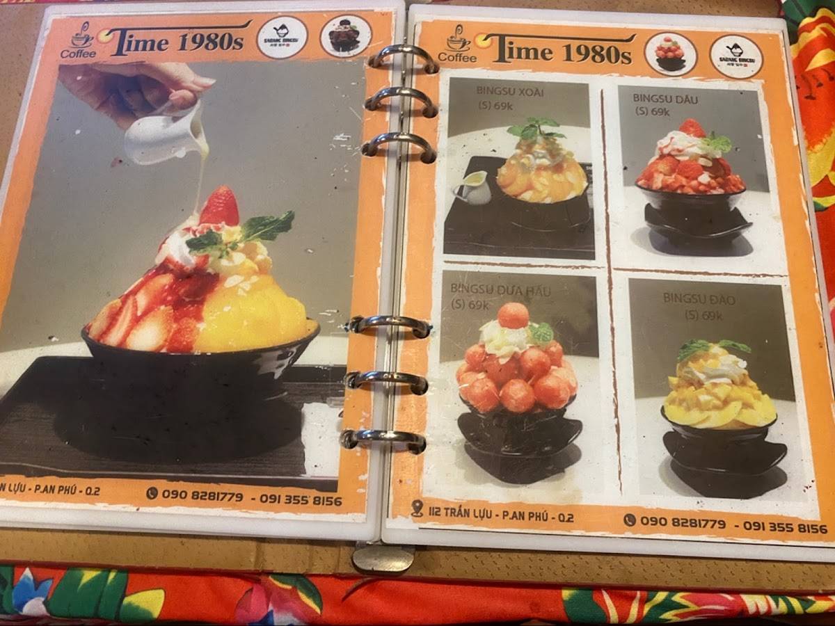 Carta de Time 1980s - Cafe & Sarang Bingsu ice cream, Ciudad Ho Chi ...