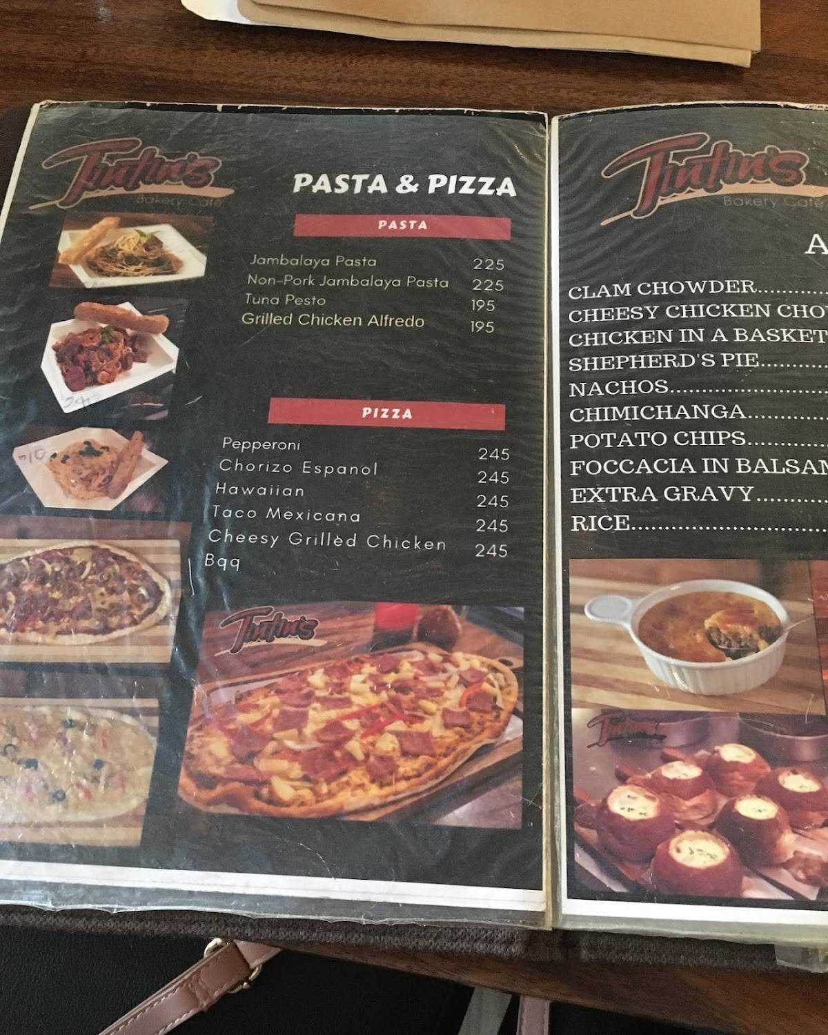 Menu at Tintin's Bakery Cafē, Koronadal City