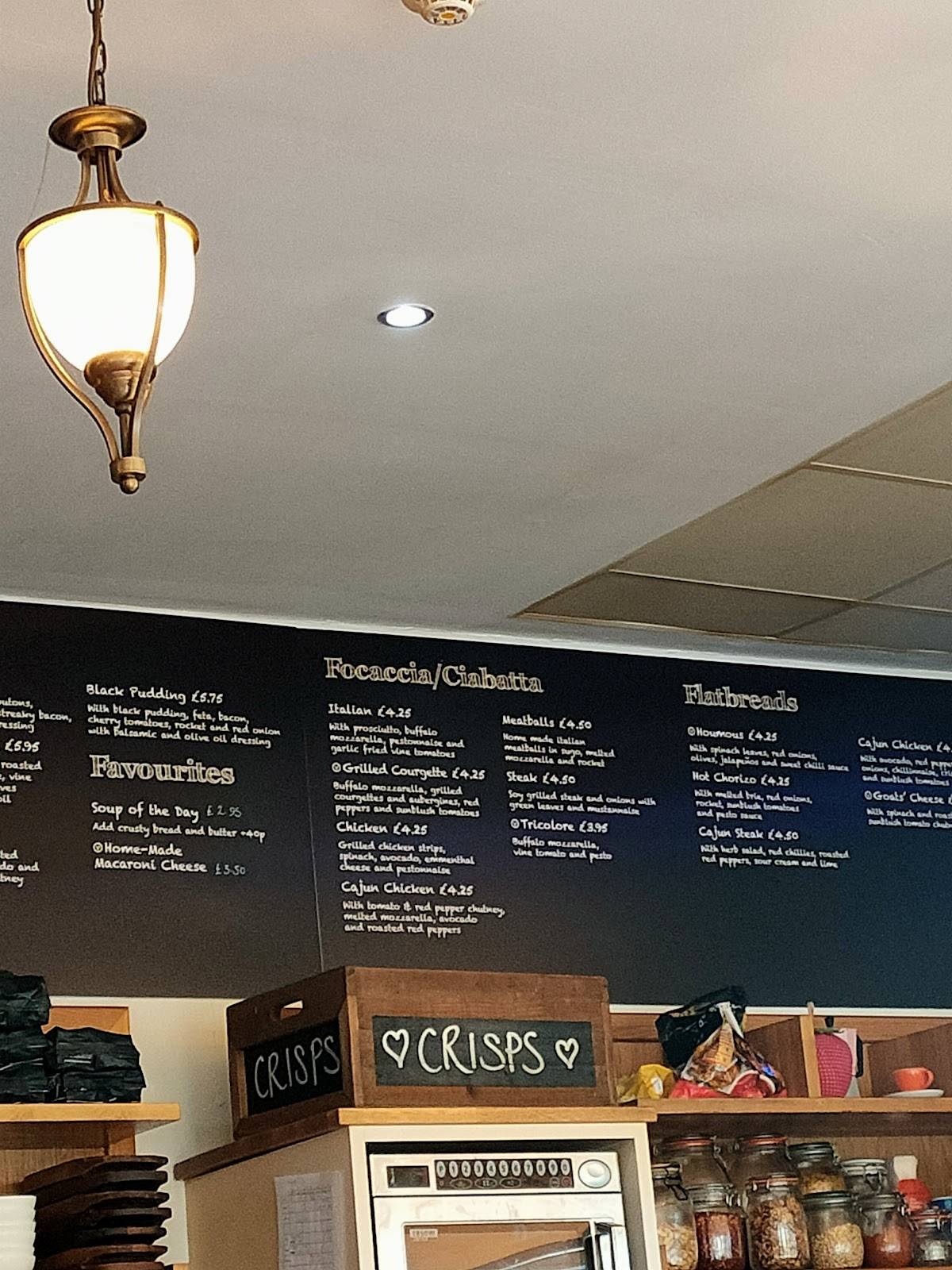Menu at Toast cafe, Stirling