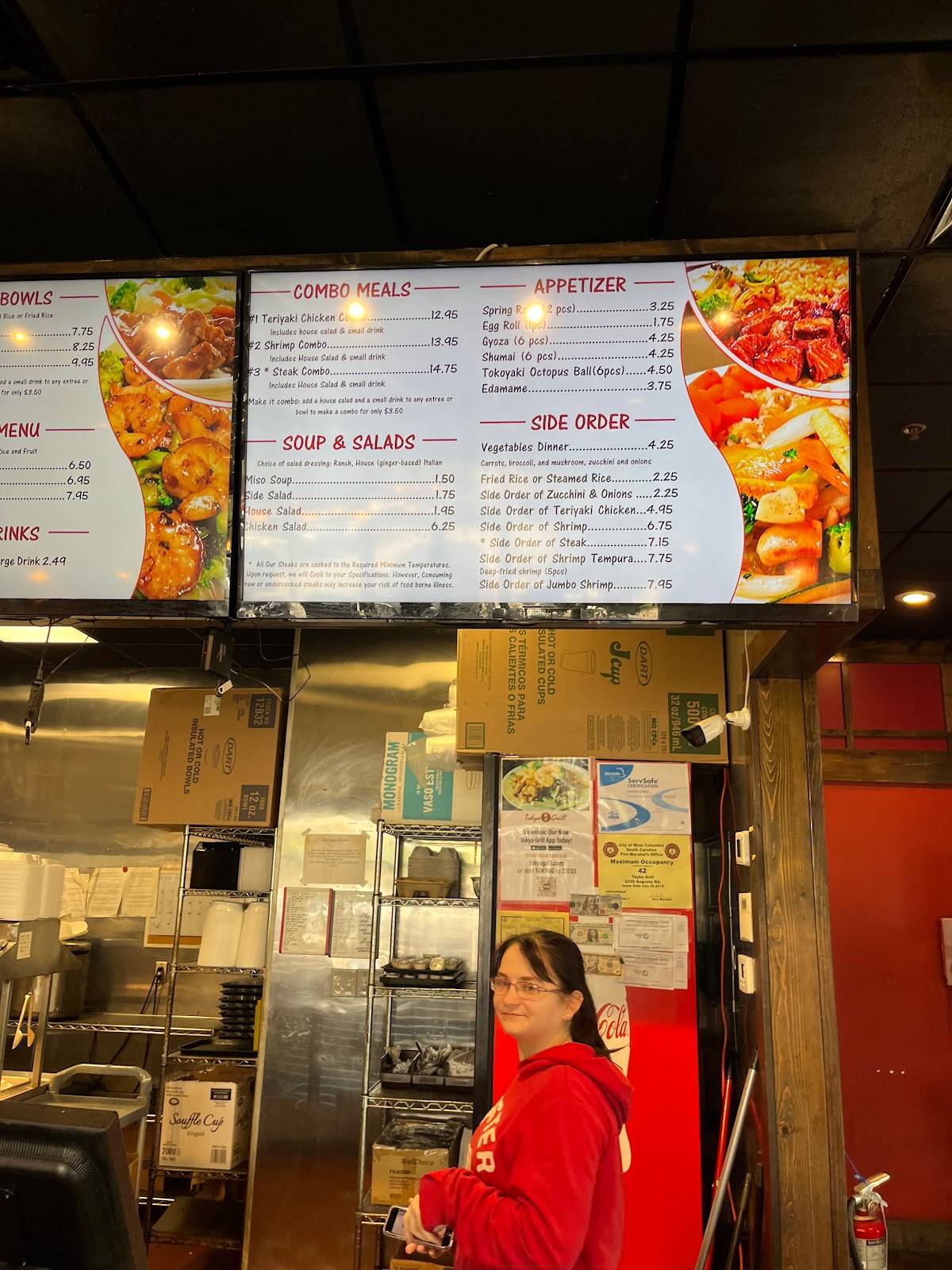 Menu at Tokyo Grill restaurant, West Columbia, Augusta Rd