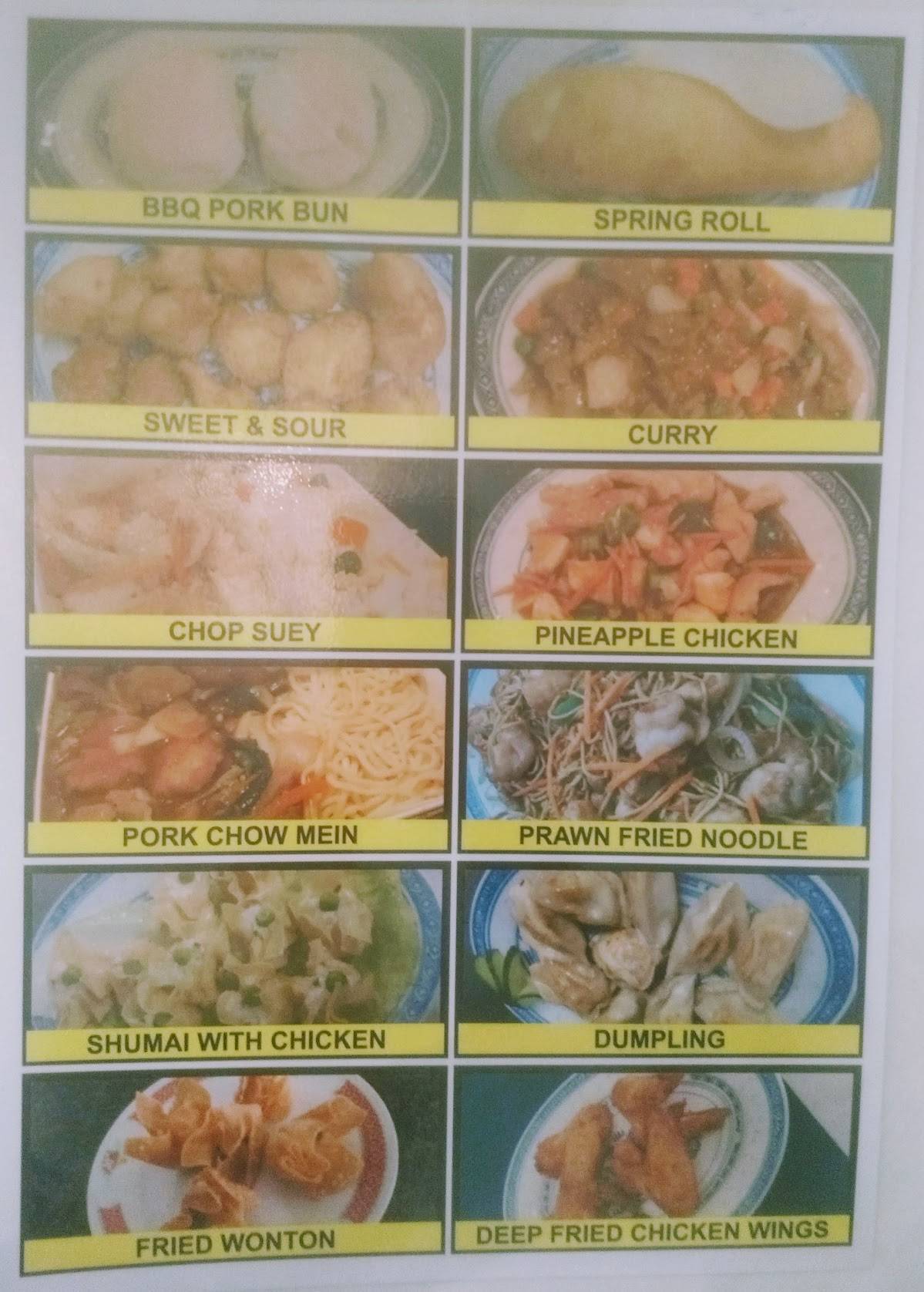 Menu au Tong Lok Chinese Restaurant, Durban