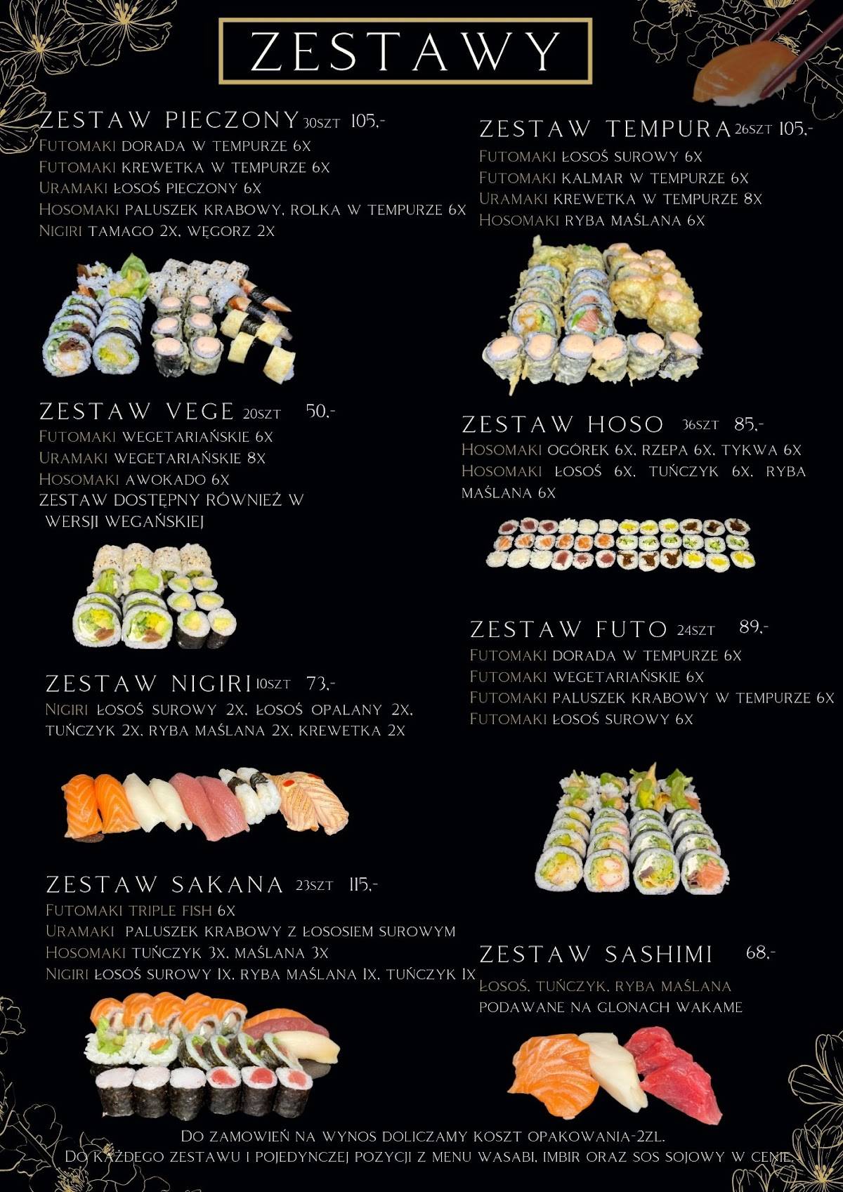 Menu at Torii Sushi Lubartów, Lubartow