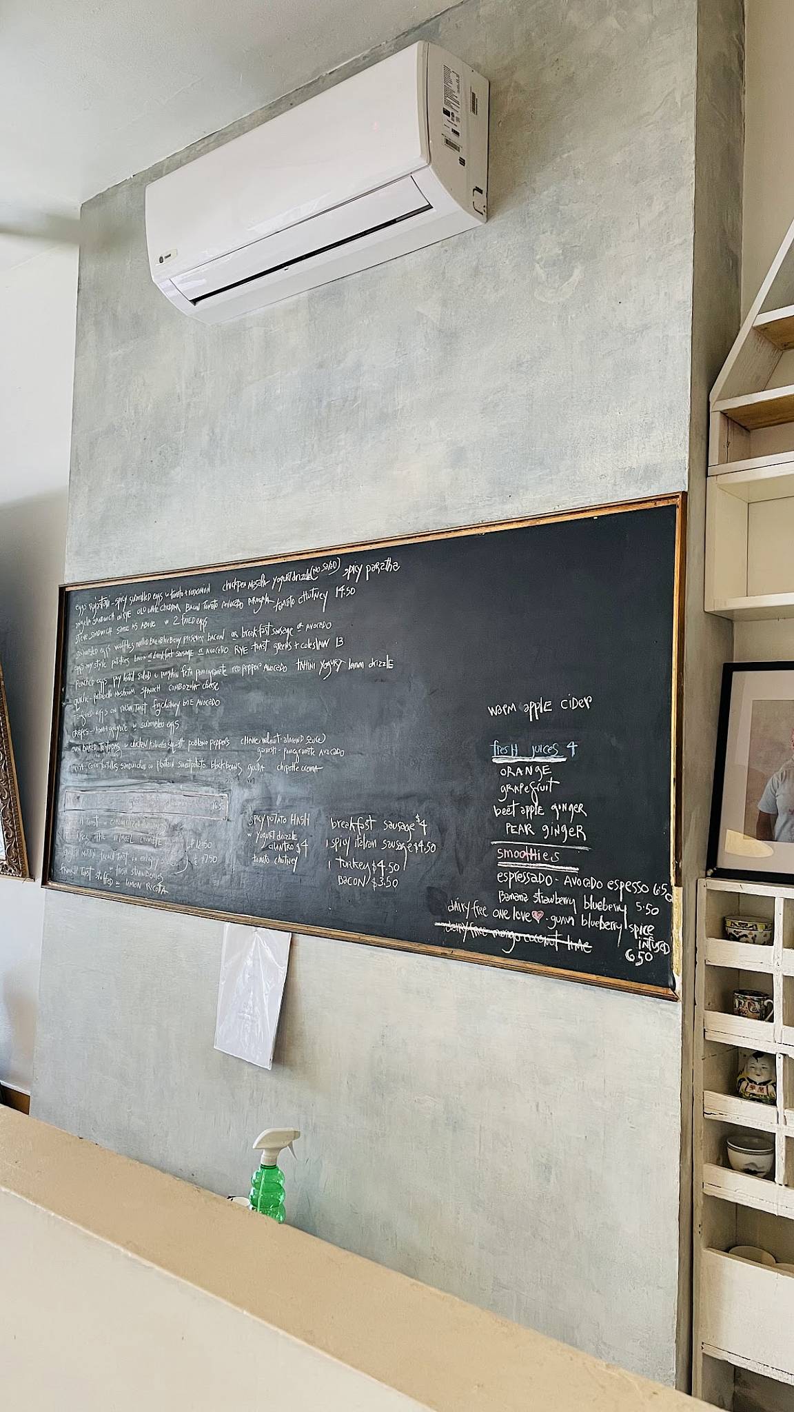 Menu at Saving Grace restaurant, Toronto