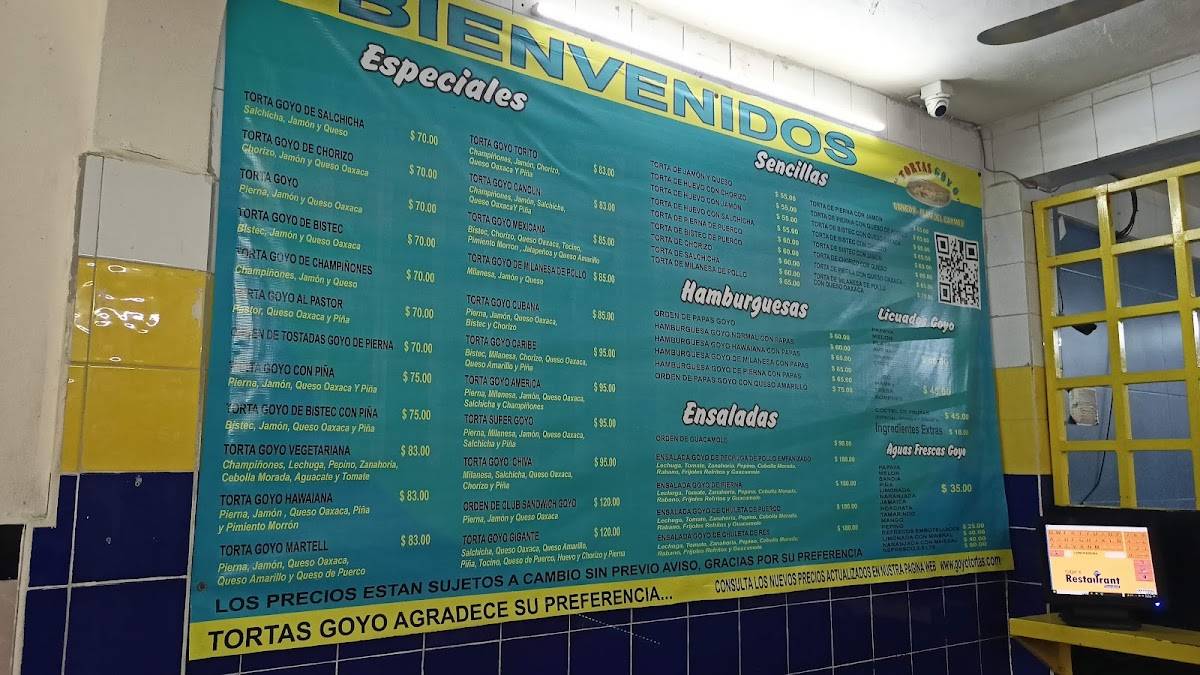 Carta Del Restaurante Tortas Goyo Cancún Av 137 Mza 96 Lote17