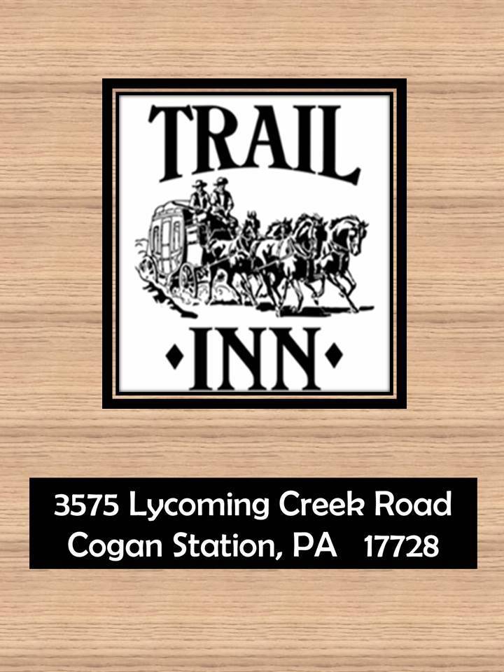 Menu at Trail Inn restaurant, Williamsport, Lycoming Creek Rd