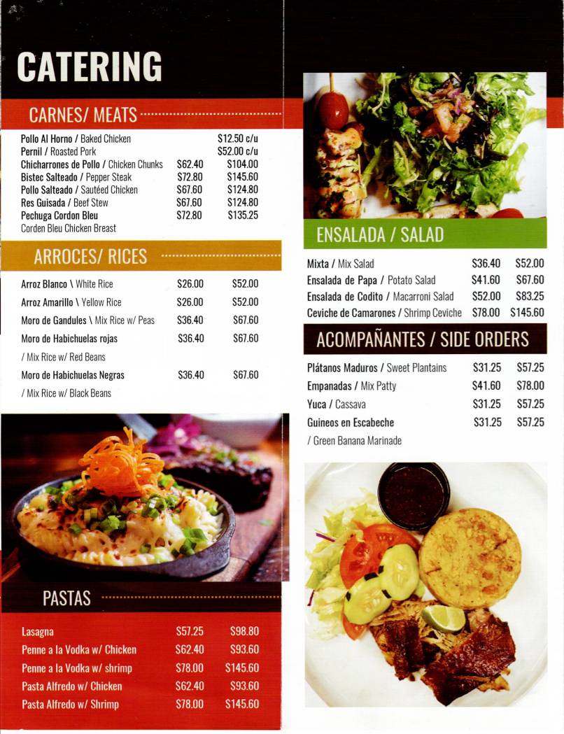 Carta del restaurante Travesias 2Go, Nueva York, E Tremont Ave