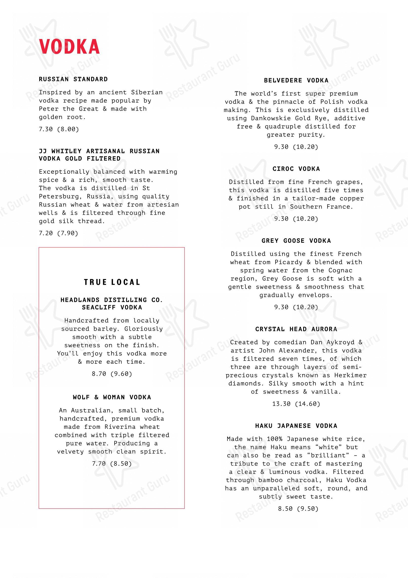Menu at Treasure Court restaurant, Dapto