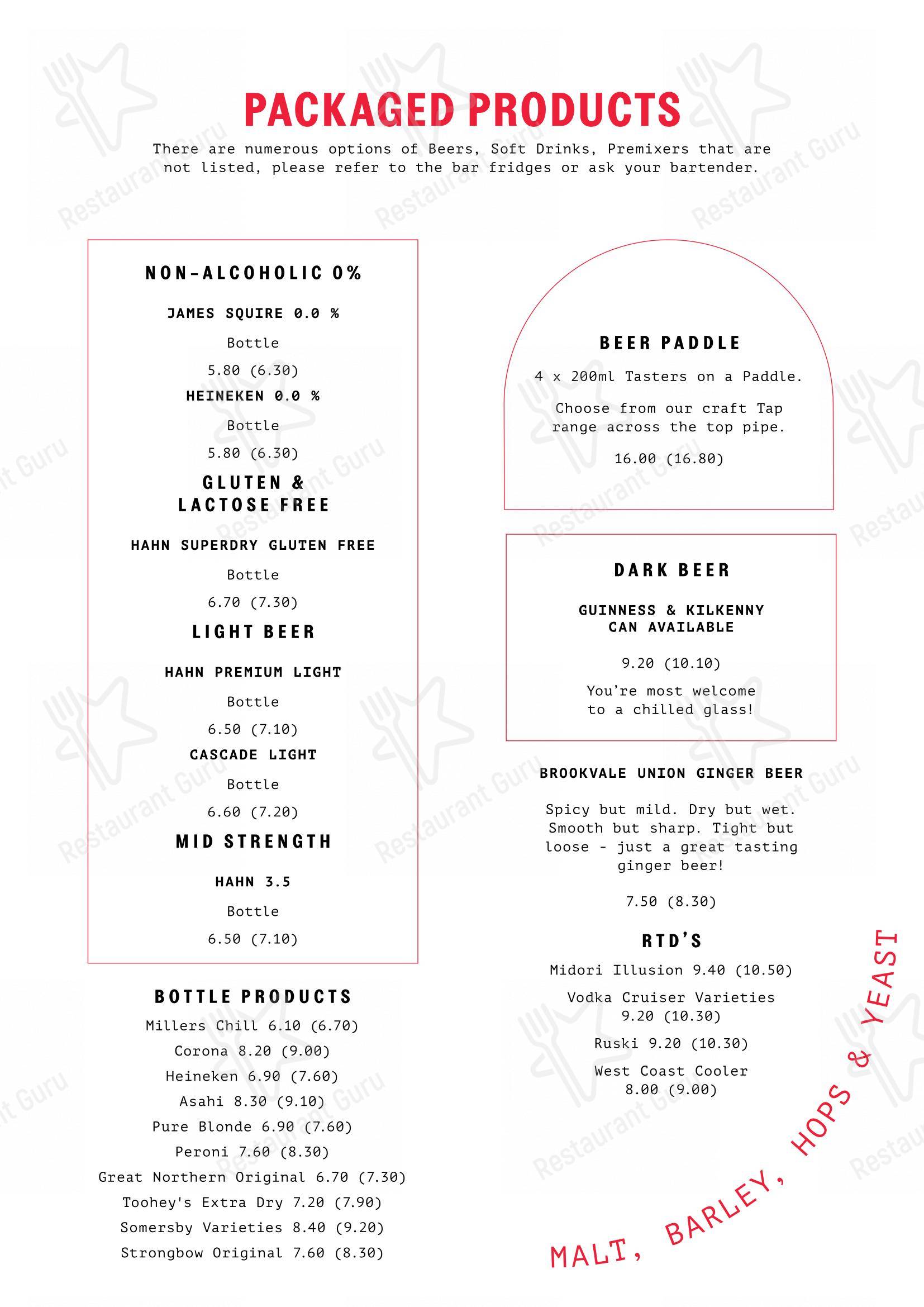Menu at Treasure Court restaurant, Dapto