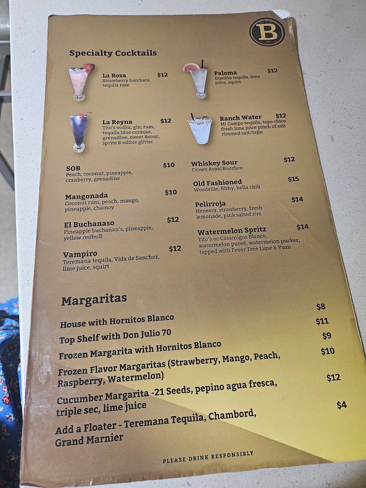 Menu at Tres Betos Taqueria restaurant, Fort Worth