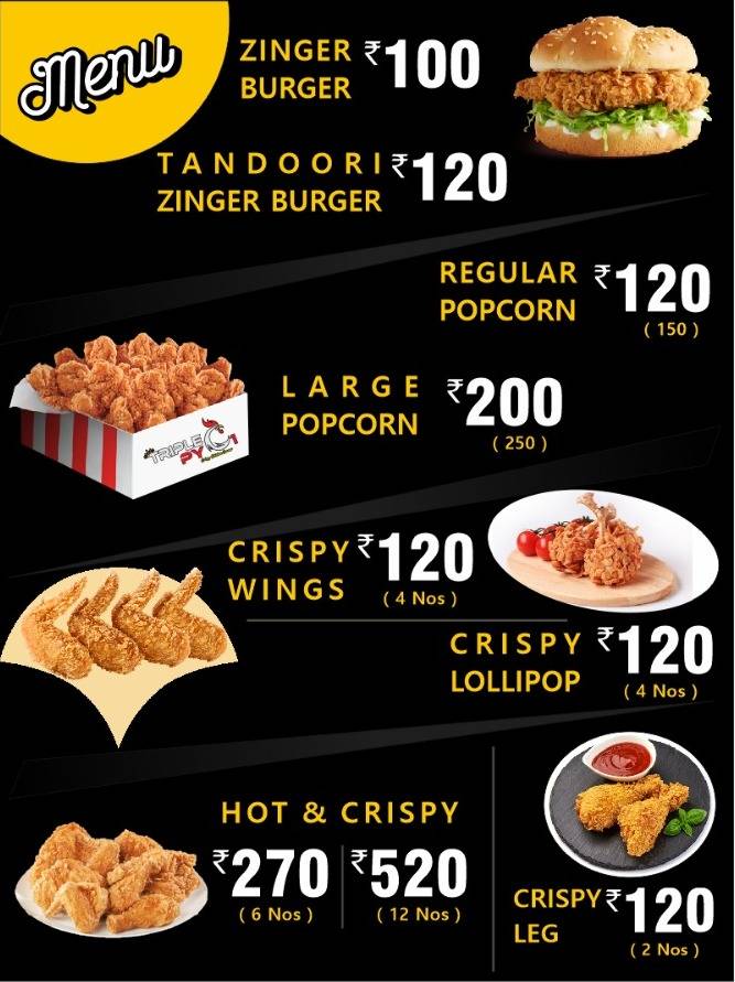 Menu at Triple C - Crispy Chicken Corner Goundanpalayam, India