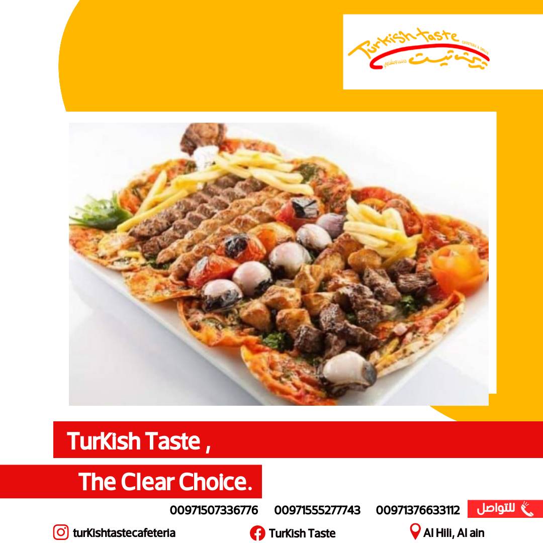 Menu at Turkish Taste Cafeteria & Grills, Al Ain, 7Q89+PW6