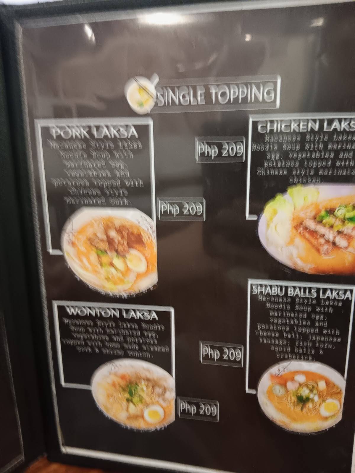 Carta del restaurante Tutong's Laksa - Cubao, Ciudad Quezon